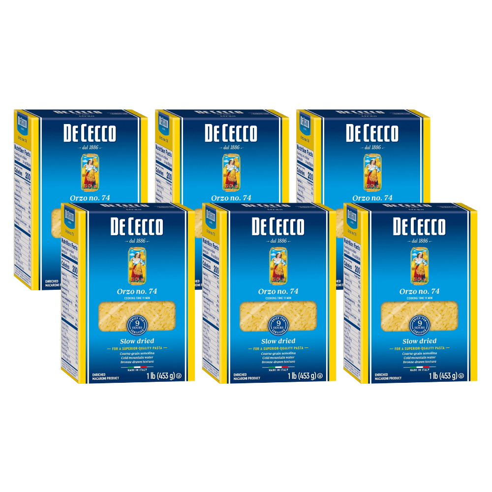 De Cecco No. 74 Orzo, 1 lb (Pack of 6) - Walmart.com