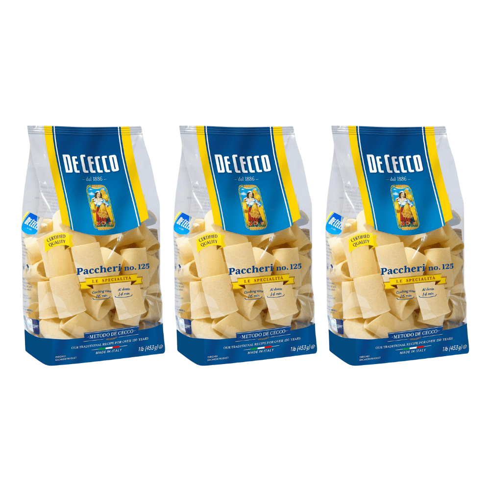 De Cecco Paccheri No.125 Pasta, 16 oz (Pack of 3) - Walmart.com