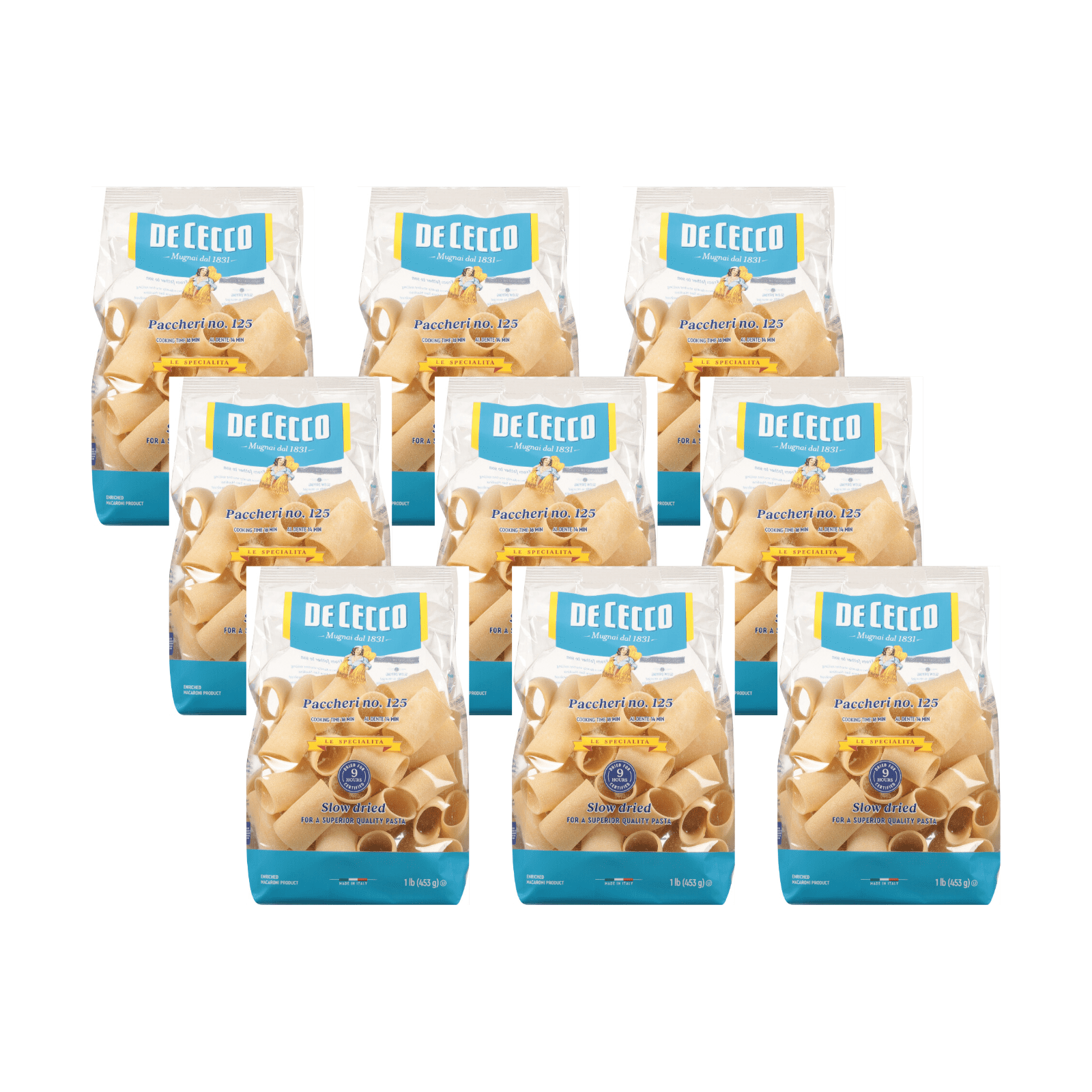 De Cecco Paccheri No.125 Pasta, 16 oz (Pack of 9) - Walmart.com