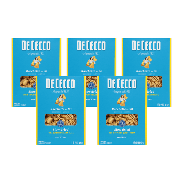 De Cecco Semolina Pasta, Racchette No.90, 1 Pound (Pack of 5) - Walmart.com