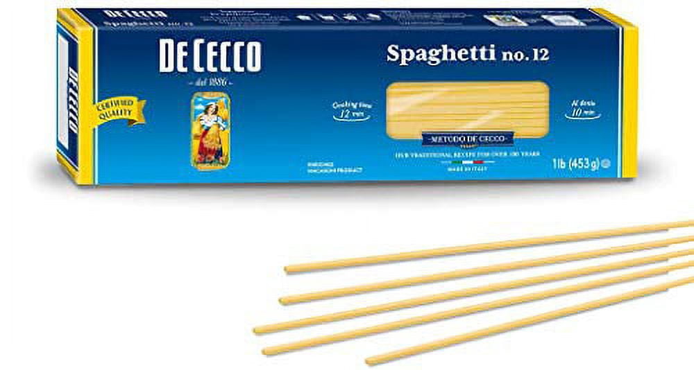 De Cecco Semolina Pasta, Spaghetti No.12, 1 Pound (Pack of 3) - Walmart.com