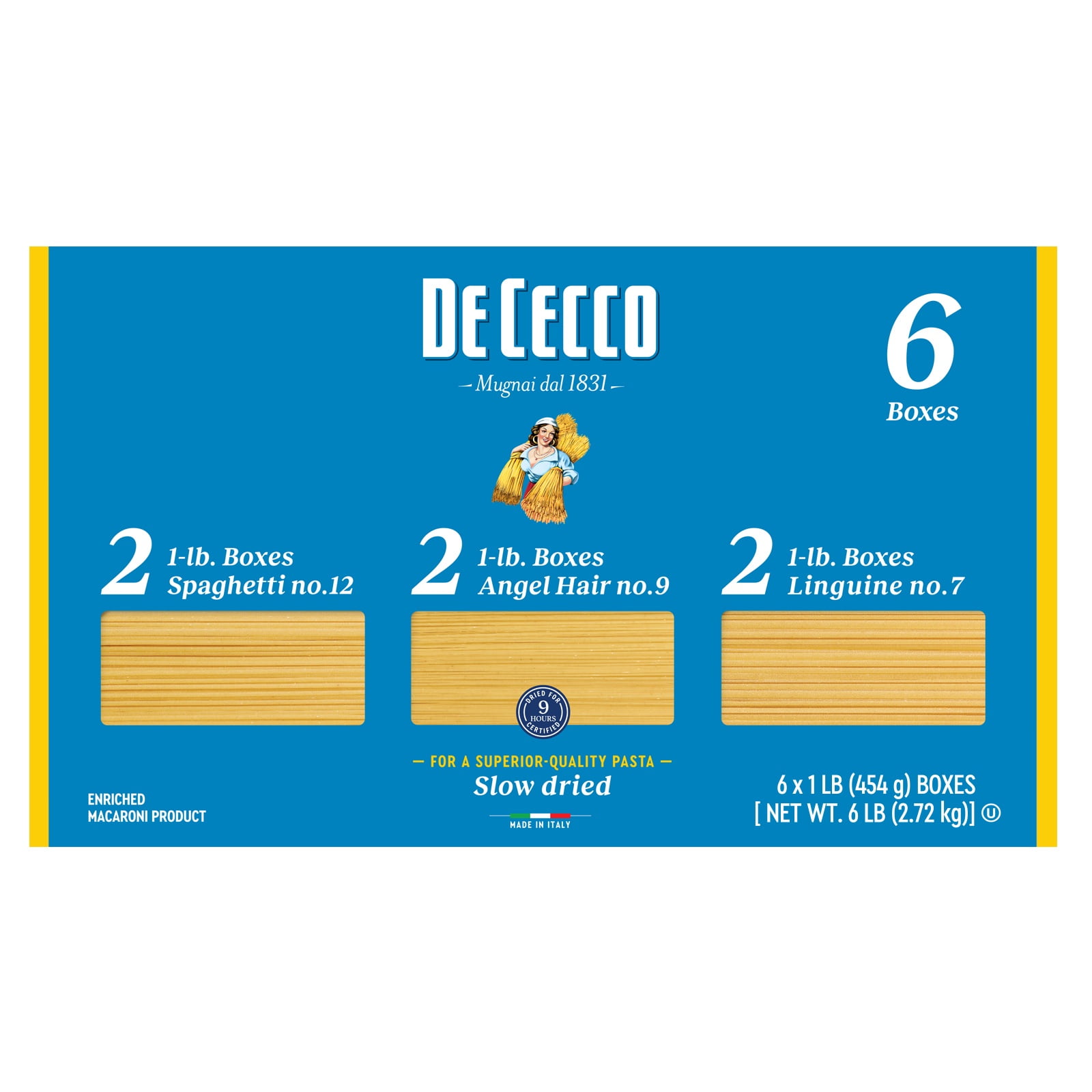 De Cecco Short Cut Italian Pasta Spaghetti, Rigatoni, Cavatappi, Large ...