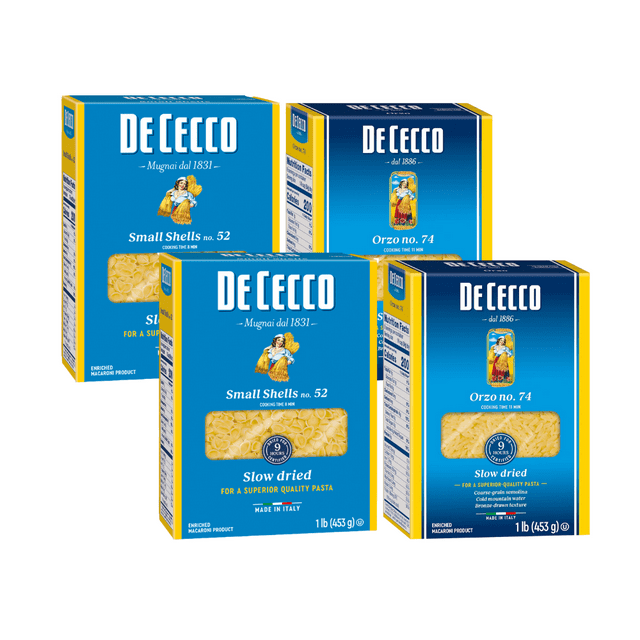 De Cecco Small Shells & Orzo Pasta Variety Pack (2 of each) - Walmart.com