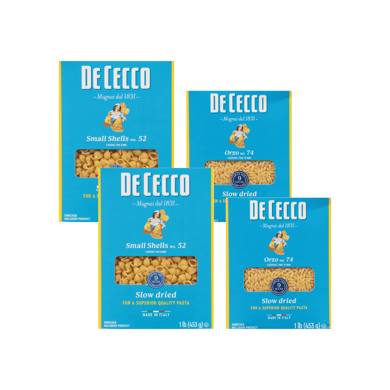 De Cecco Small Shells & Orzo Pasta Variety Pack (2 of each) - Walmart.com