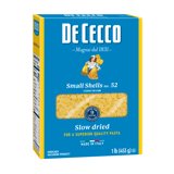 De Cecco No.52 Small Shells Pasta, 16 oz, 100% Durum Wheat, Slowly ...