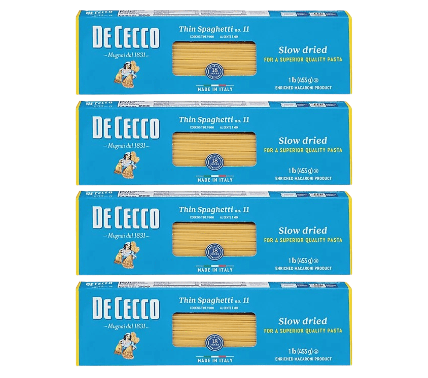 De Cecco Thin Spaghetti Pasta, 16 oz (Pack of 4) - Walmart.com