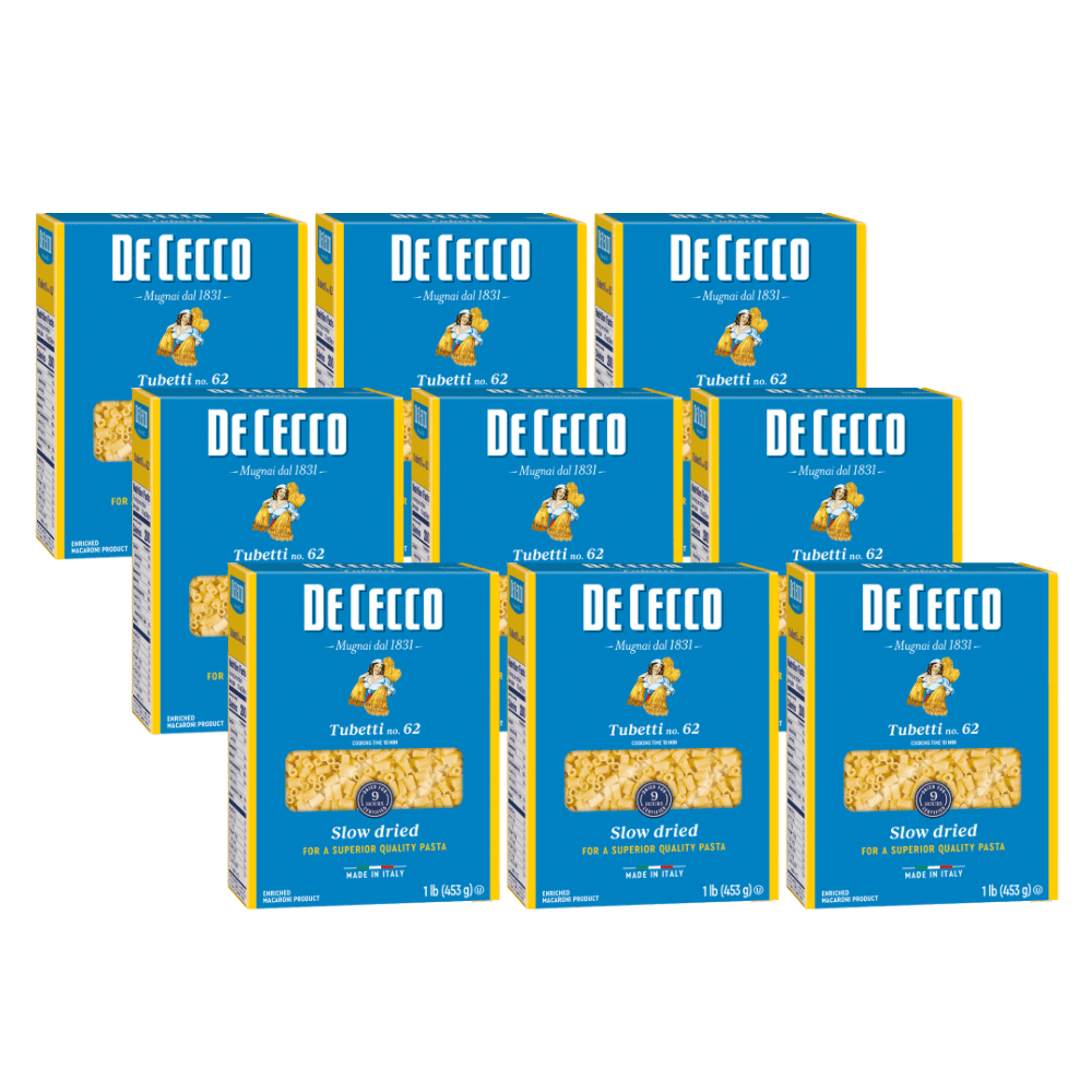 De Cecco Tubetti No.62, Dry Pasta, 1 lb (Pack of 9) - Walmart.com