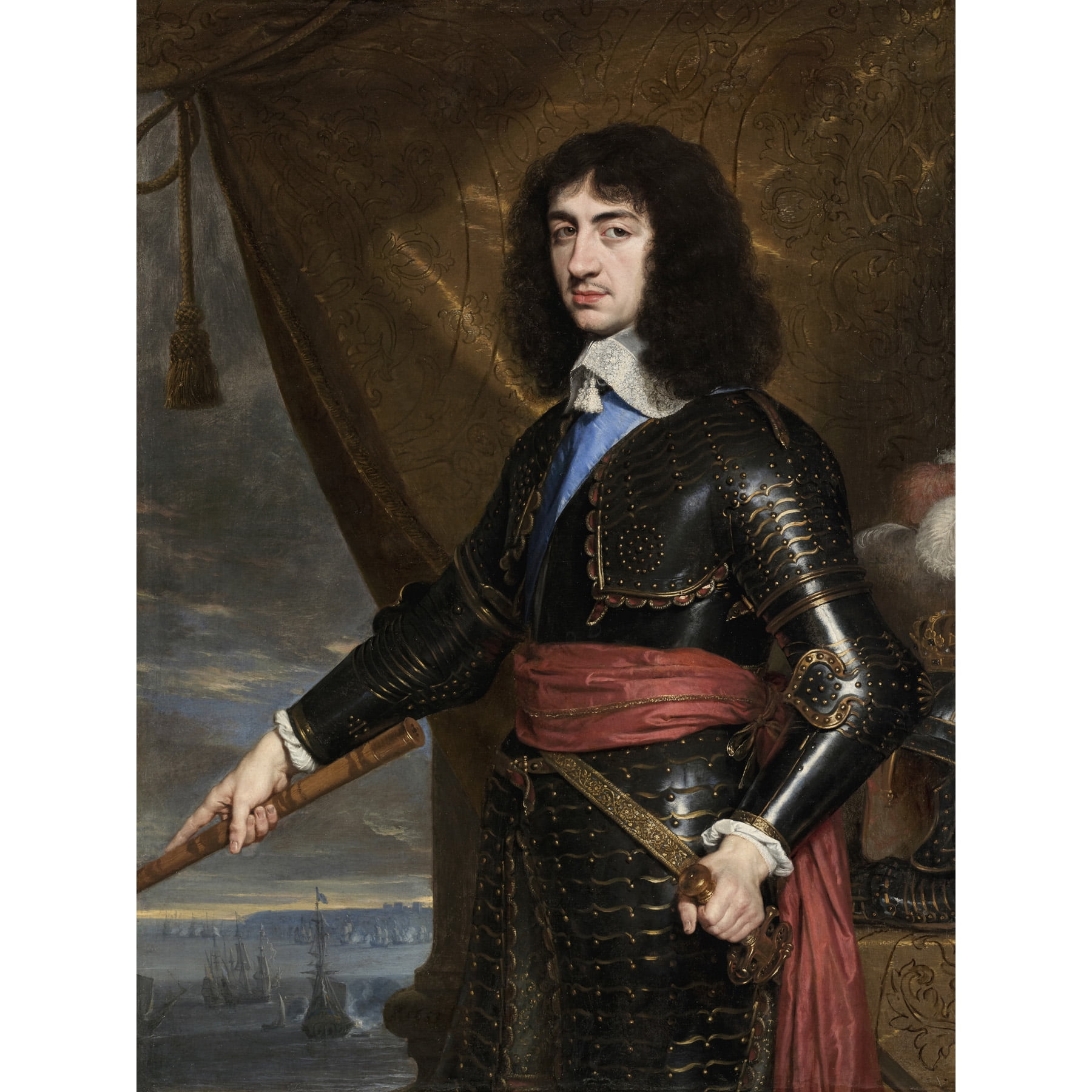 De Champaigne Portrait King Charles II England Extra Large XL Wall Art ...