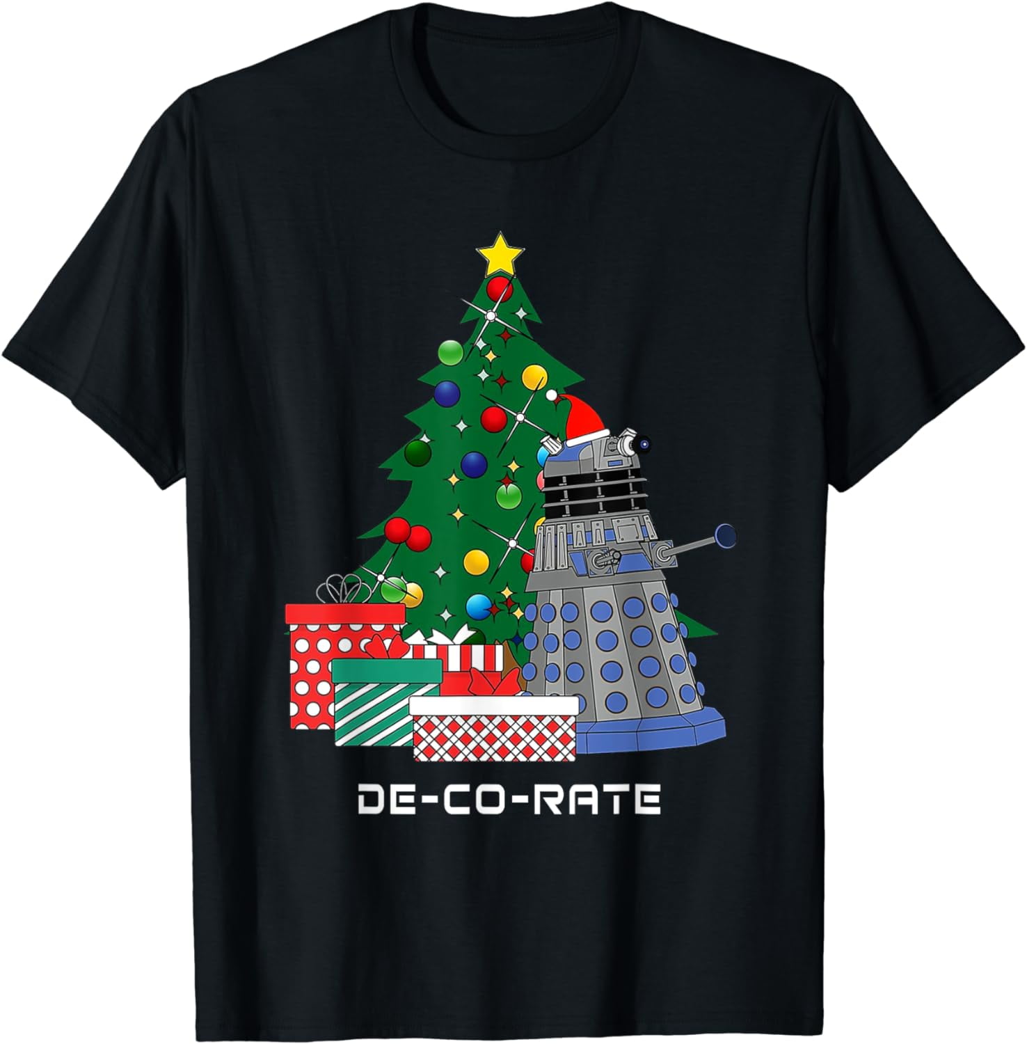 De-Co-Rate Christmas Dalek Geek Christmas Tree Sci fi Nerd T-Shirt ...