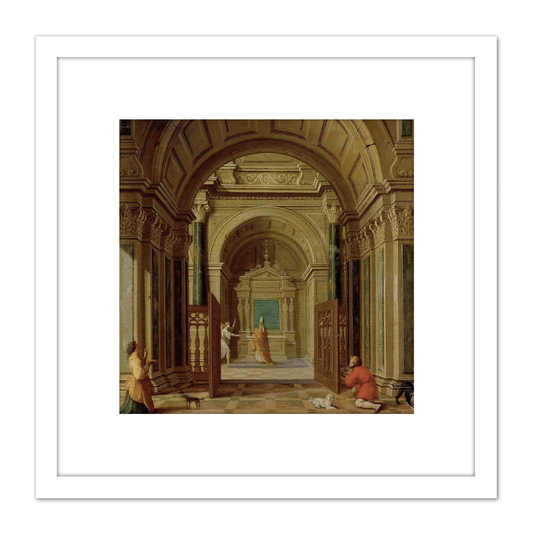 De Giselaer Archangel Gabriel Appearing Zacharias 8X8 Inch Square ...