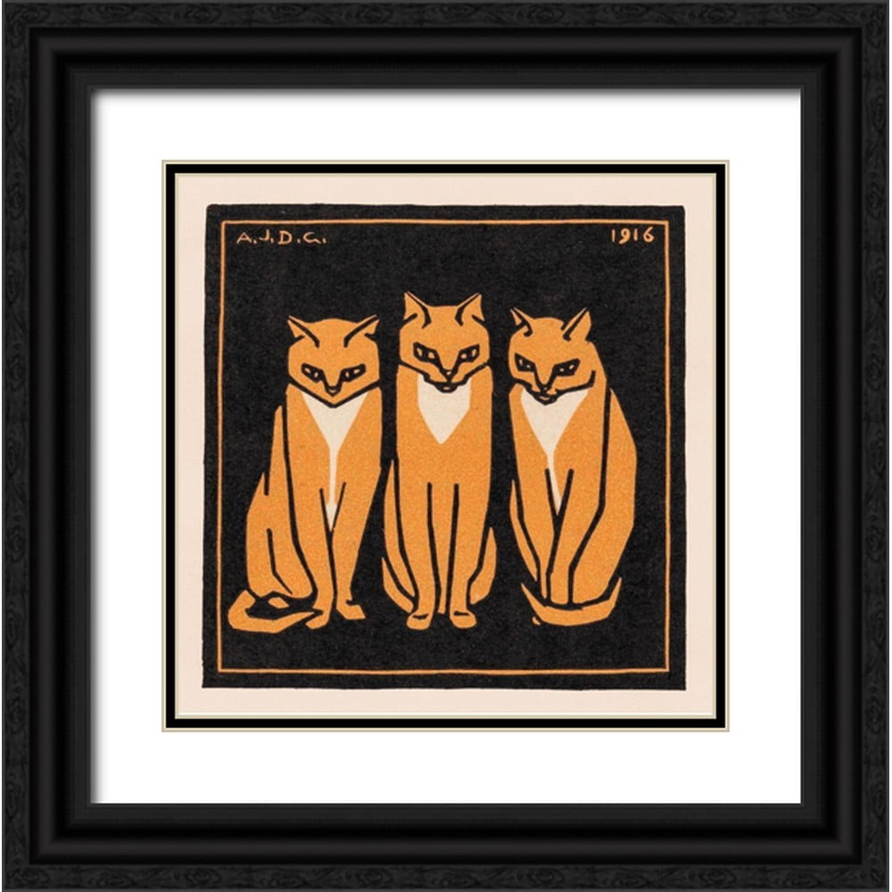 De Graag, Julie 26x26 Black Ornate Wood Framed with Double Matting ...
