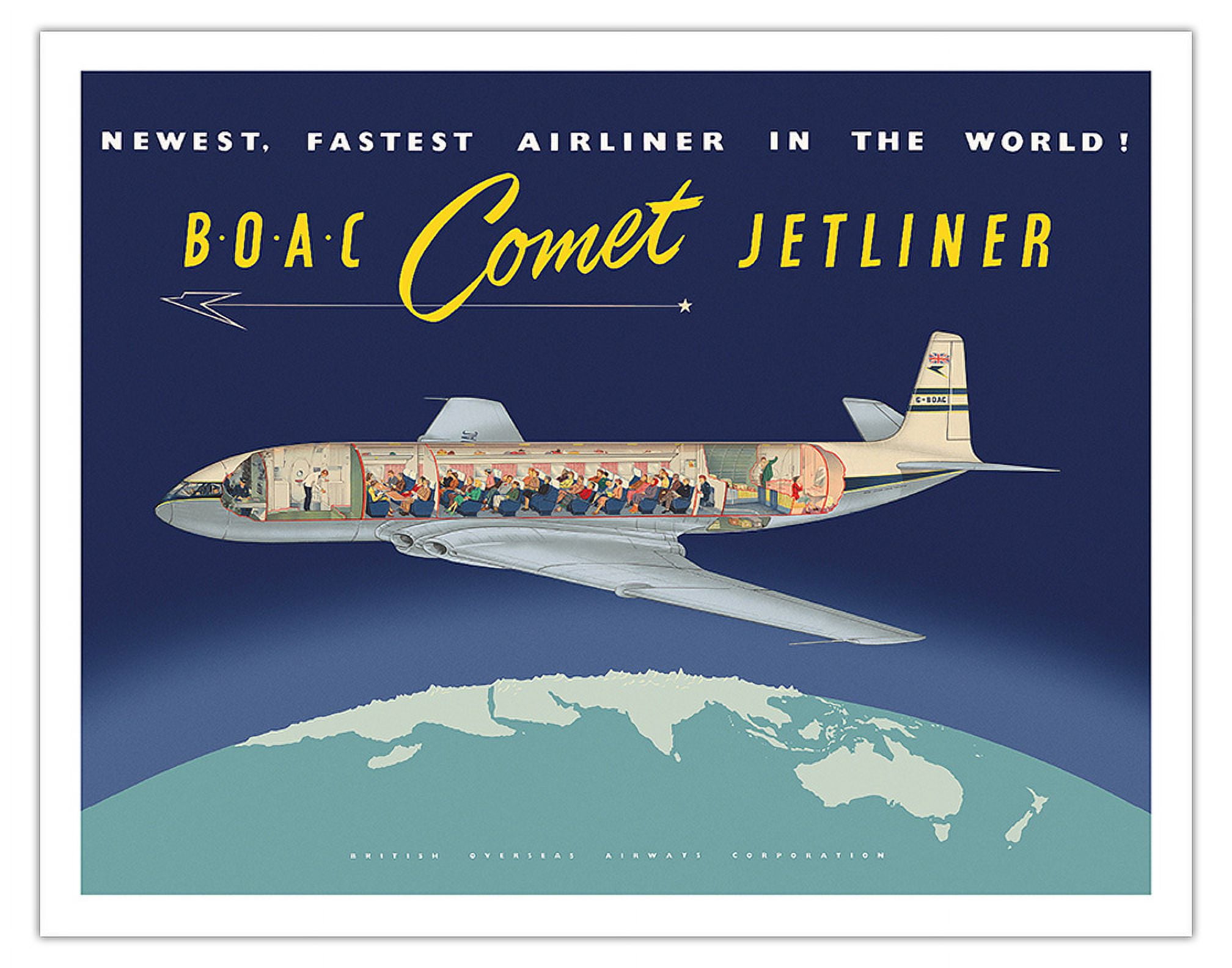 De Havilland Comet Jetliner - BOAC (British Overseas Airways ...