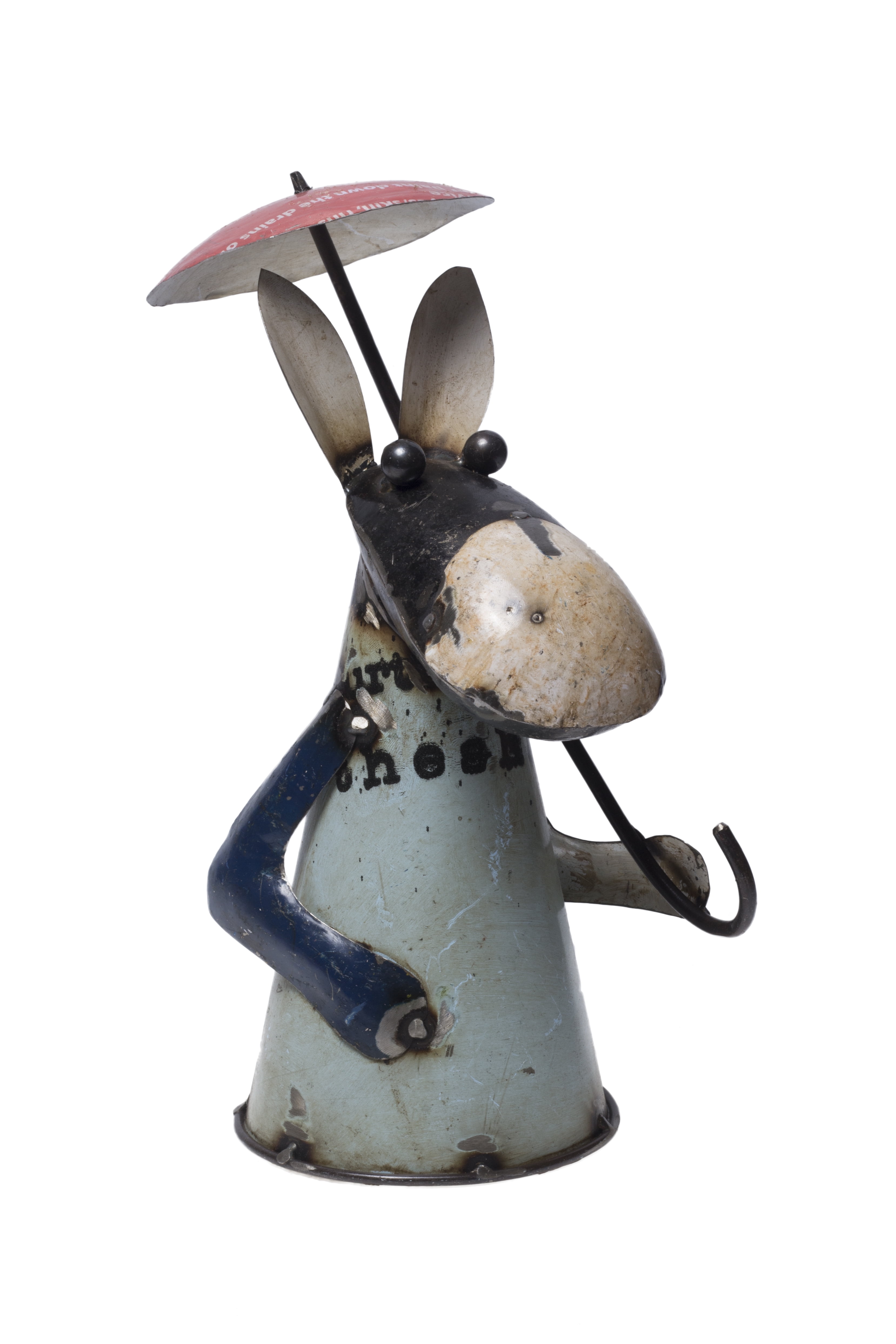 De Kulture Works Iron Donkey With Umbrella Collectible Figurine Fence ...