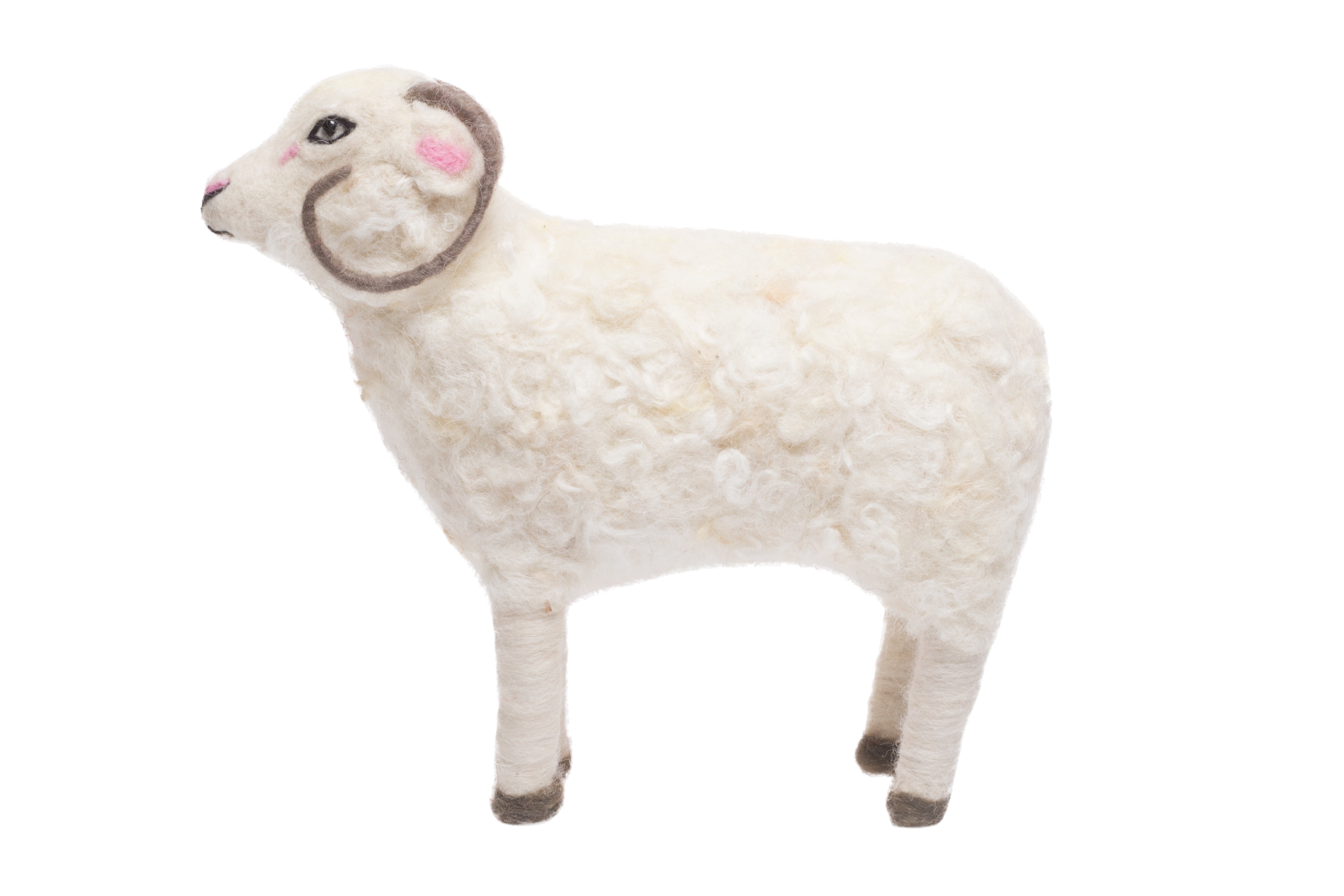 De Kulture Works Premium Wool Felt Ram Eco Friendly Needle Felted ...