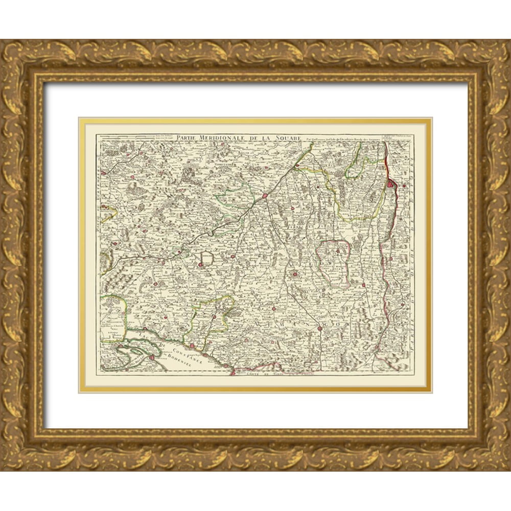 De L''isle 14x12 Gold Ornate Wood Framed with Double Matting Museum Art ...