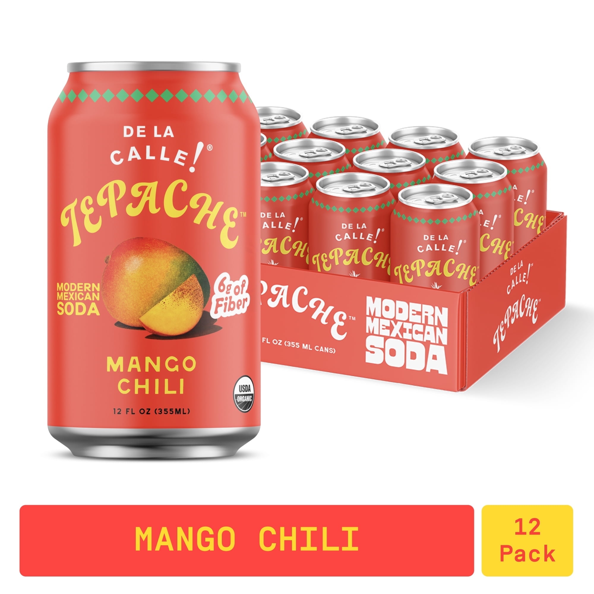 De La Calle Tepache, Mango Chili, Modern Mexican Soda, 12-Pack ...
