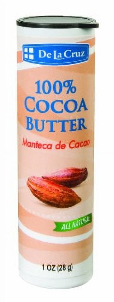 De La Cruz Cocoa Butter Stick, 100% Pure Expeller Pressed Moisturizer for Dry Skin, 1 oz ...