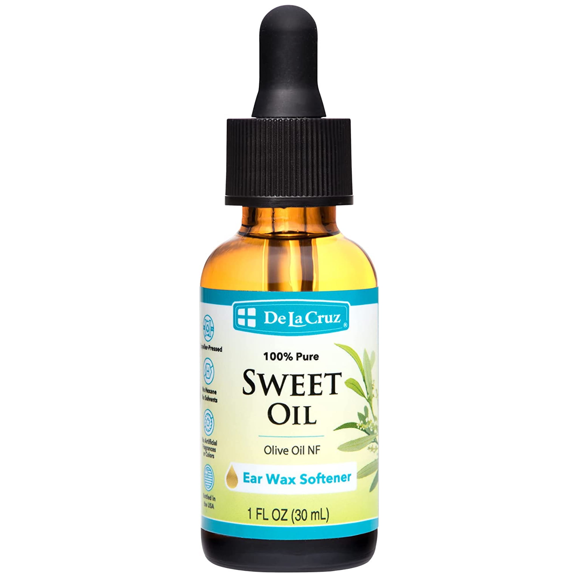 De La Cruz Olive Oil Ear Ache Treatment, Pure Sweet Oil Ear Wax ...