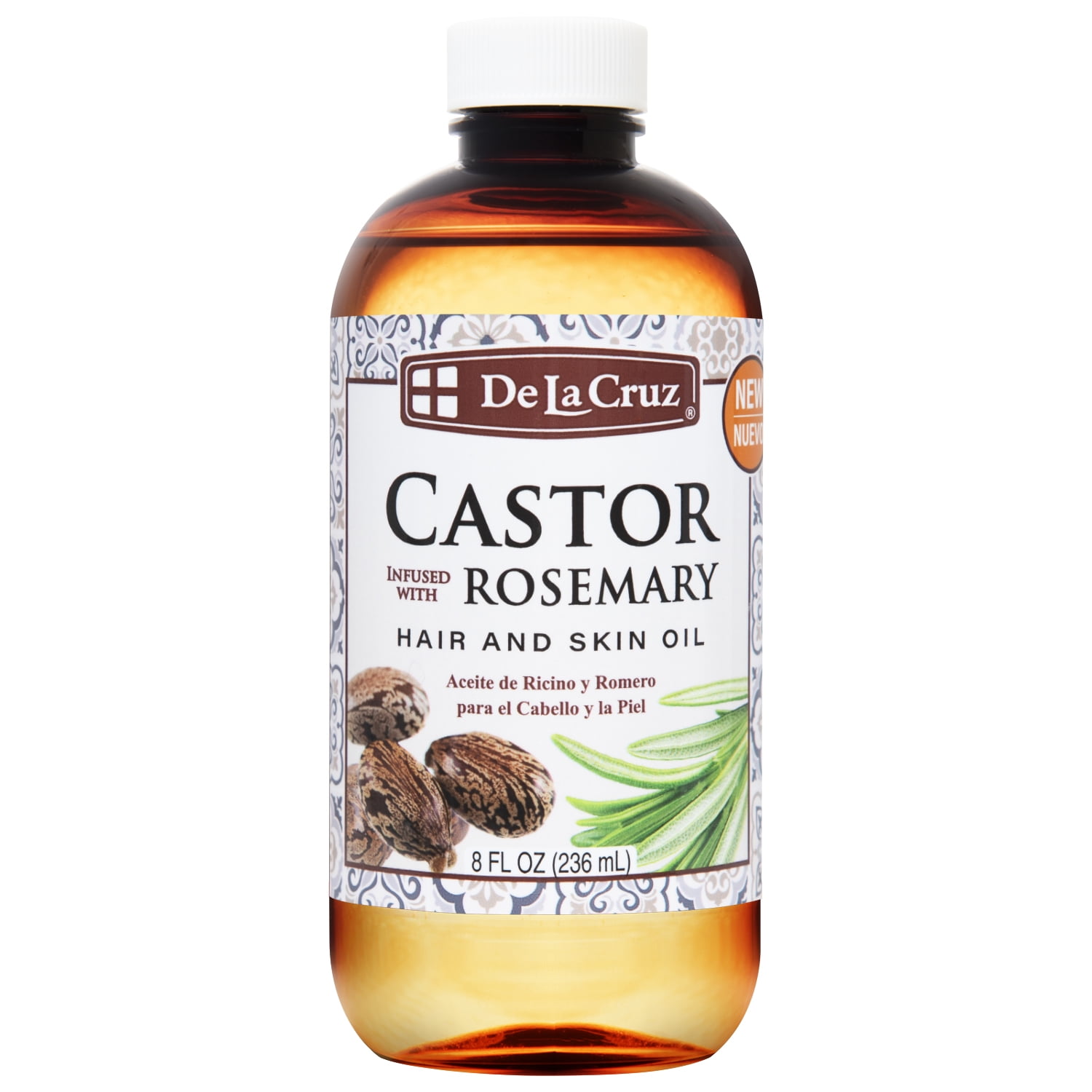 De La Cruz Castor Infused with Rosemary Essential Oil, Hair and Skin ...