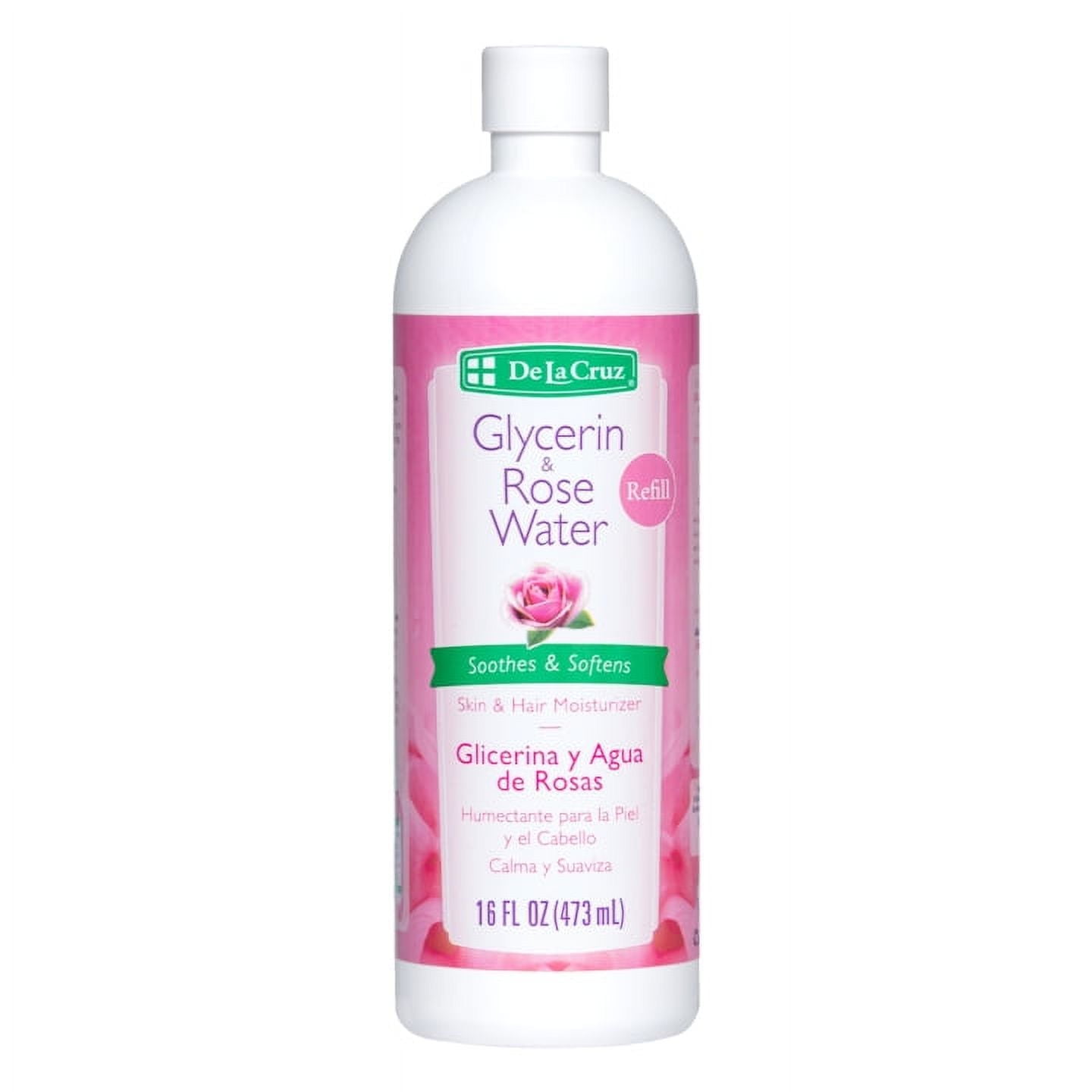De La Cruz Rose Water & Glycerin Care Spray, Skin & Hair Hydrating ...