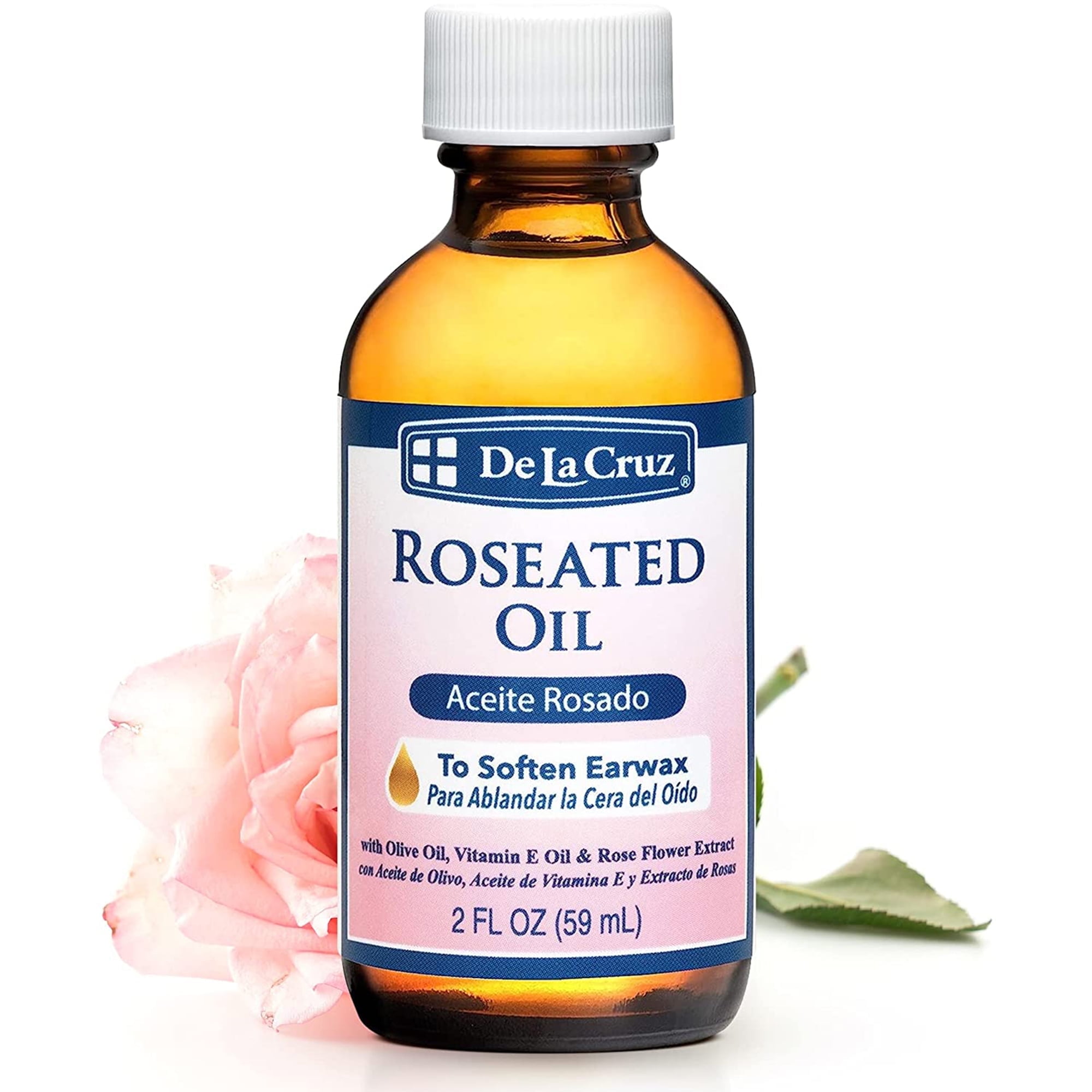 De La Cruz Roseated Oil Ear Wax Softener with Rose Flower Extracts, 2 ...