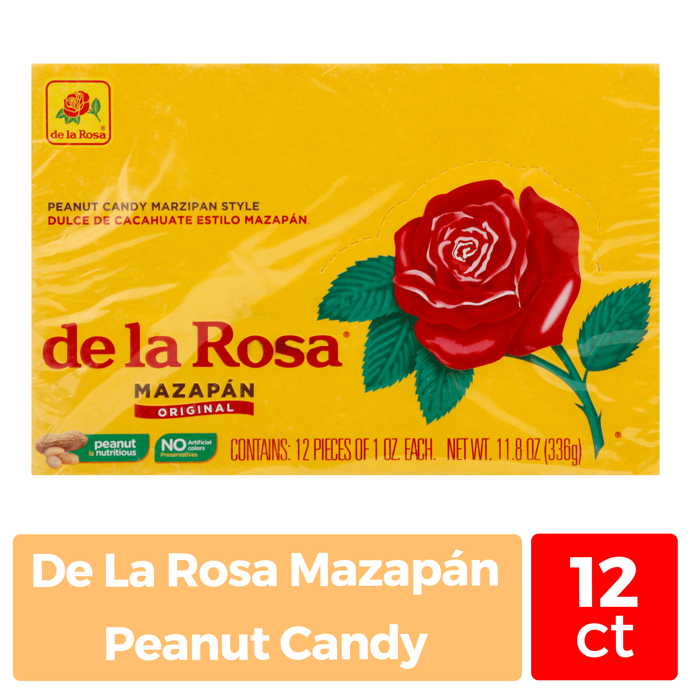 De La Rosa Marzipan Style Mexican Peanut Candy, 12 Ct - Walmart.com