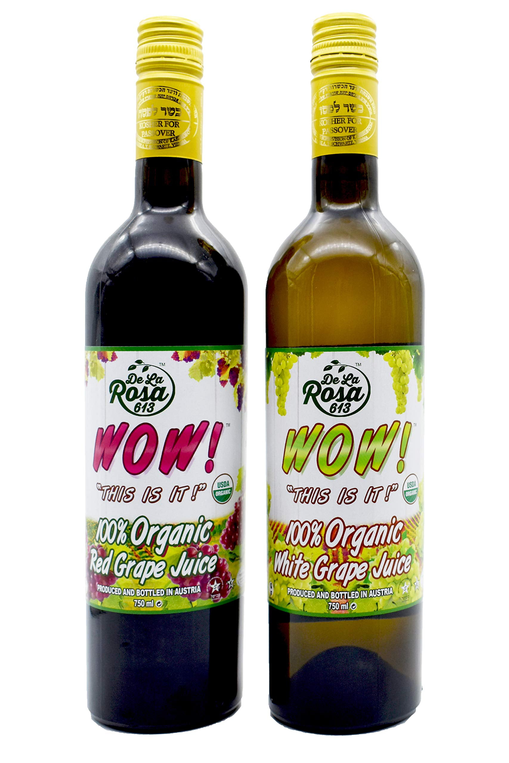 De La Rosa 613 Organic Red & White Grape Juice, No Preservatives or ...