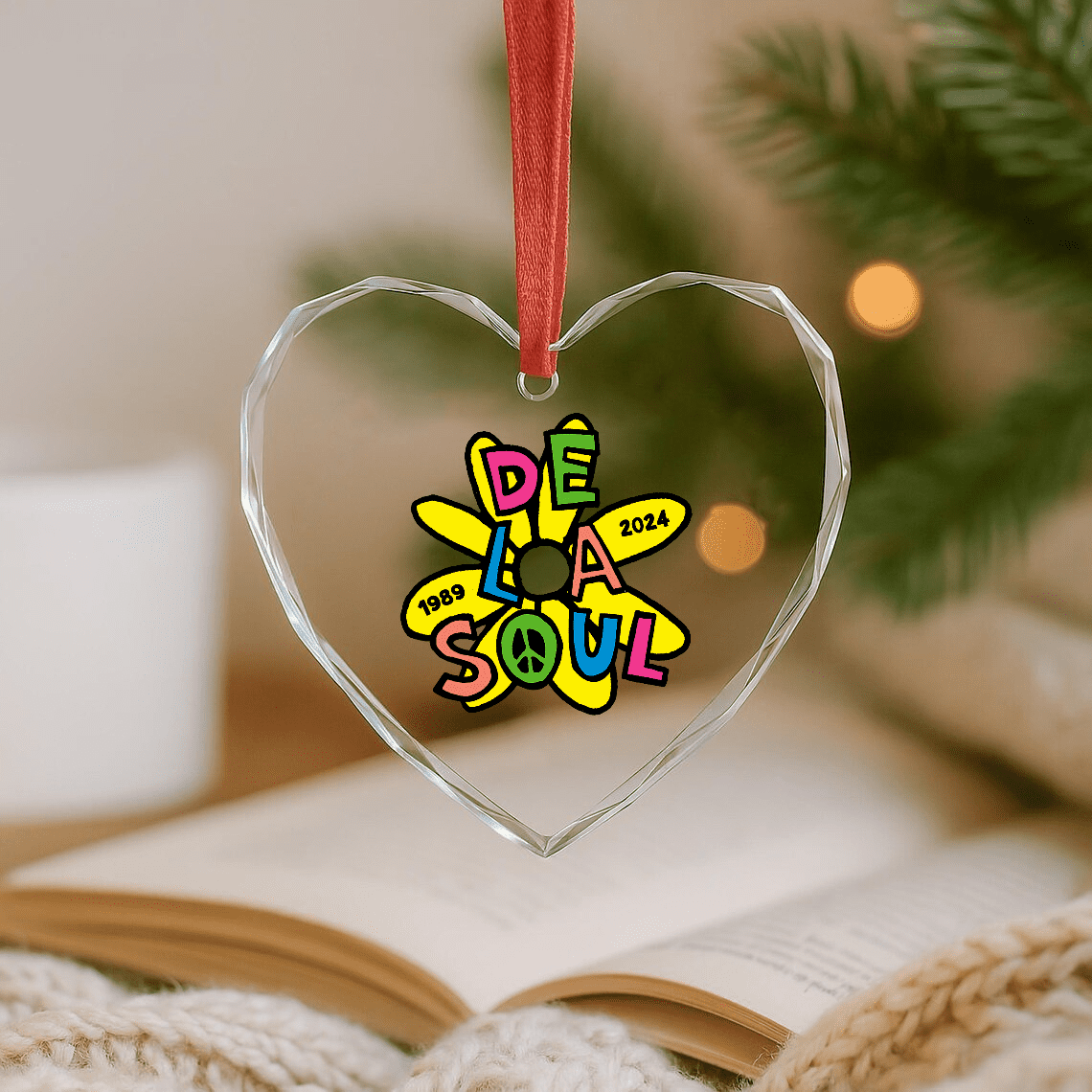 De La Soul Flower Logo Ornament, Home Decoration, Crystal Glass ...