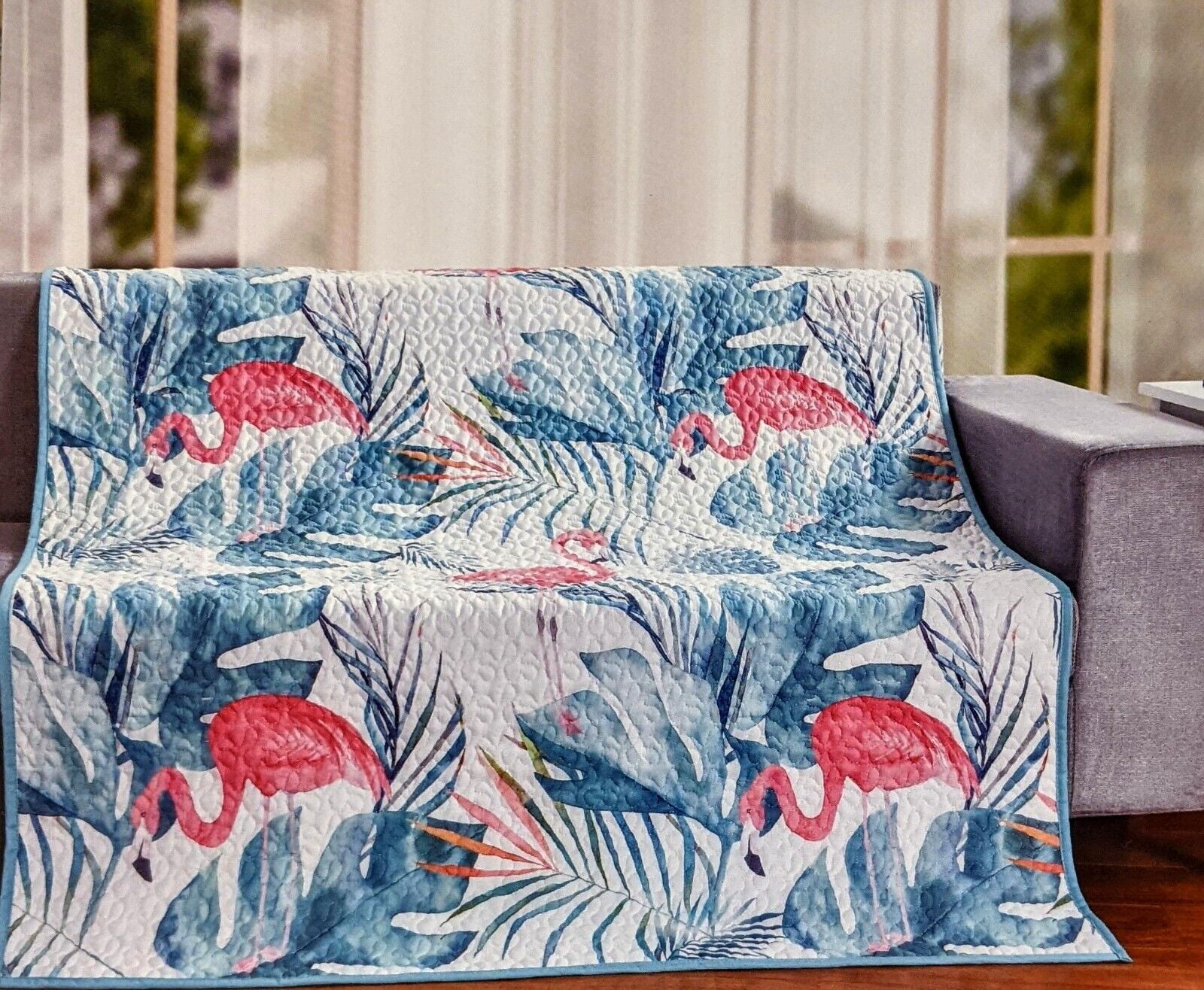 De Leon Collections 63677 60 x 50 in. Coastal Living Pink Flamingo ...