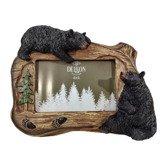 De Leon Collections 14203 Polyresin Woodland Black Bear on Forest Tree ...