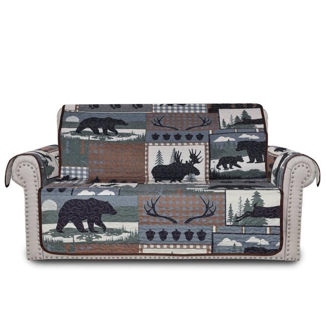 De Leon Collections Woodland Bear Patchwork Plaid Nature Wild Animal ...