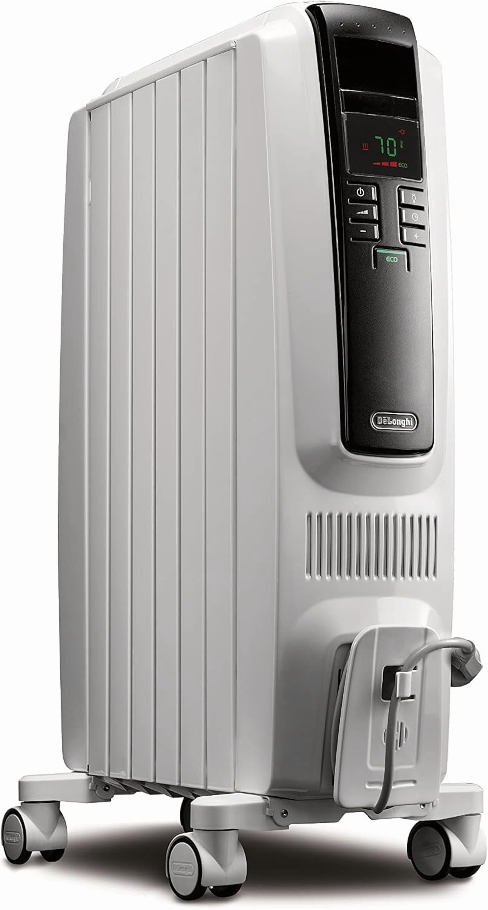 De'Longhi Dragon Digital Oil Filled Radiator Heater, 1500W Electric ...