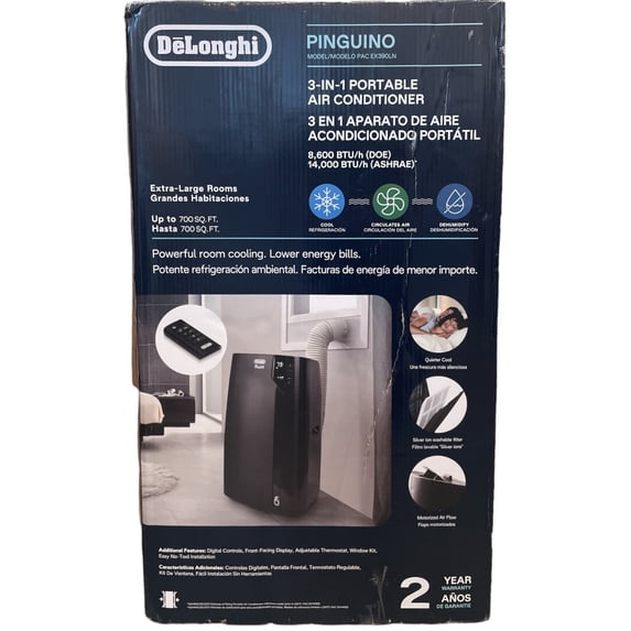 De'Longhi Pinguino 14,000 BTU Energy Efficient, Portable AC and ...