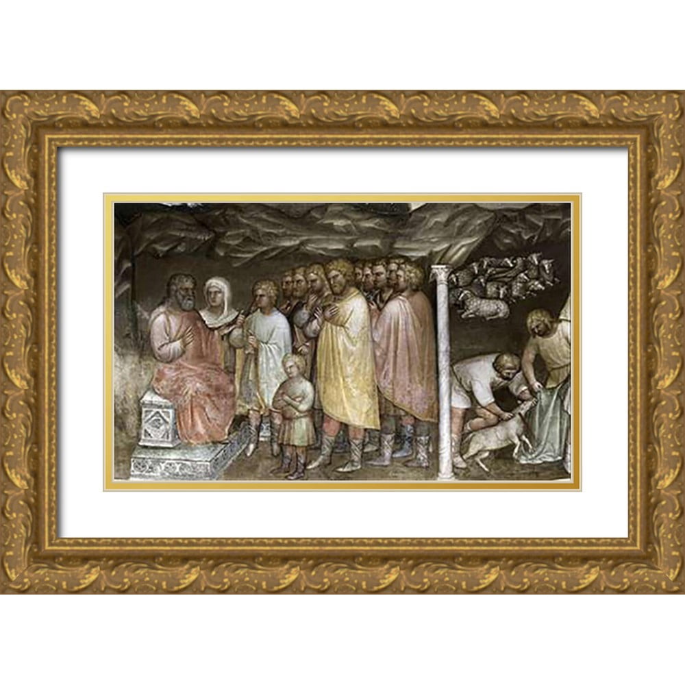 De Menabuoi, Giusto 32x21 Gold Ornate Wood Framed with Double Matting ...