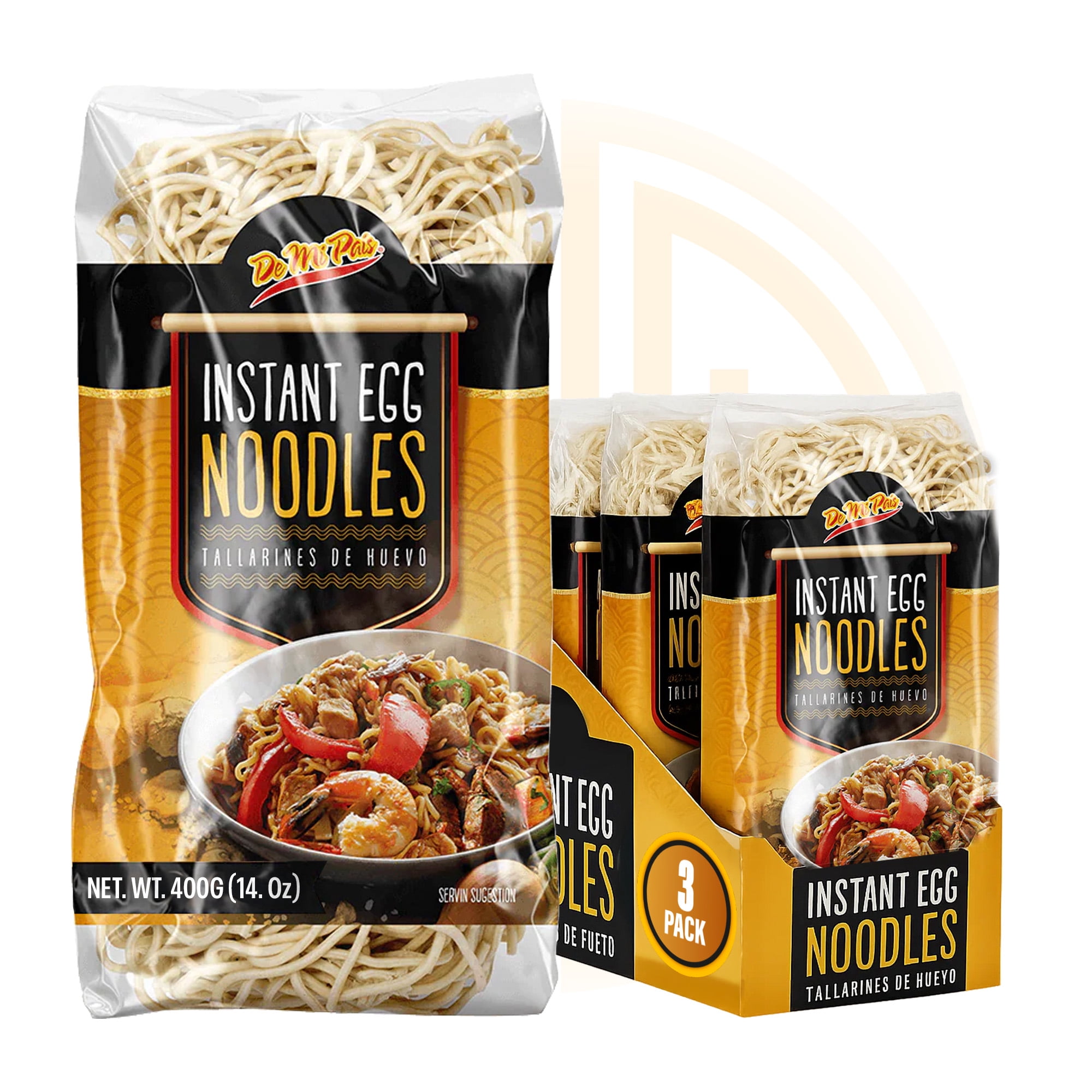 De Mi Pais, Egg Noodles, 14 oz, Traditional Instant, 3-Pack - Walmart.com