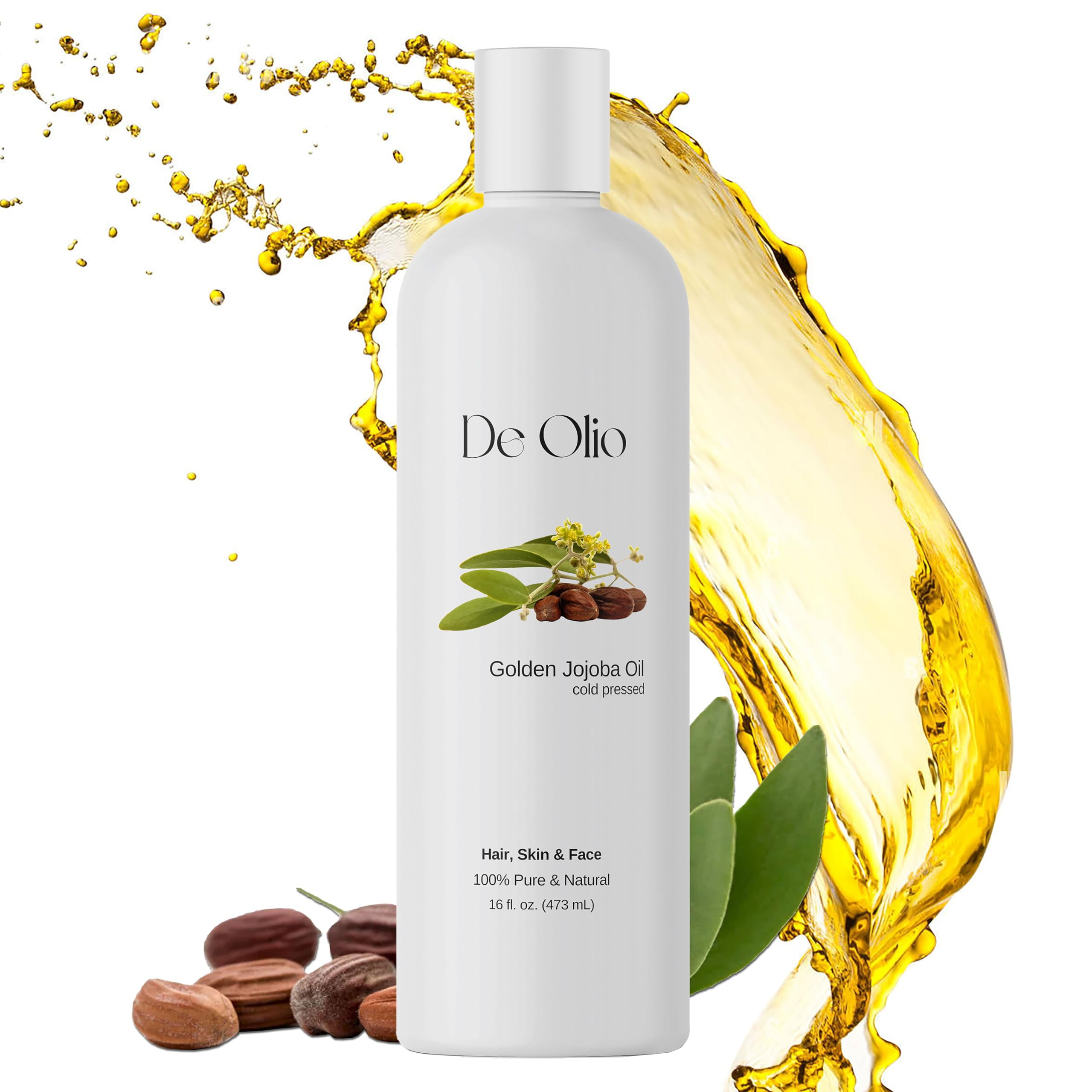 De Olio | Golden SBF3 Jojoba Oil | 100% Pure & Natural | Face, Hair and ...