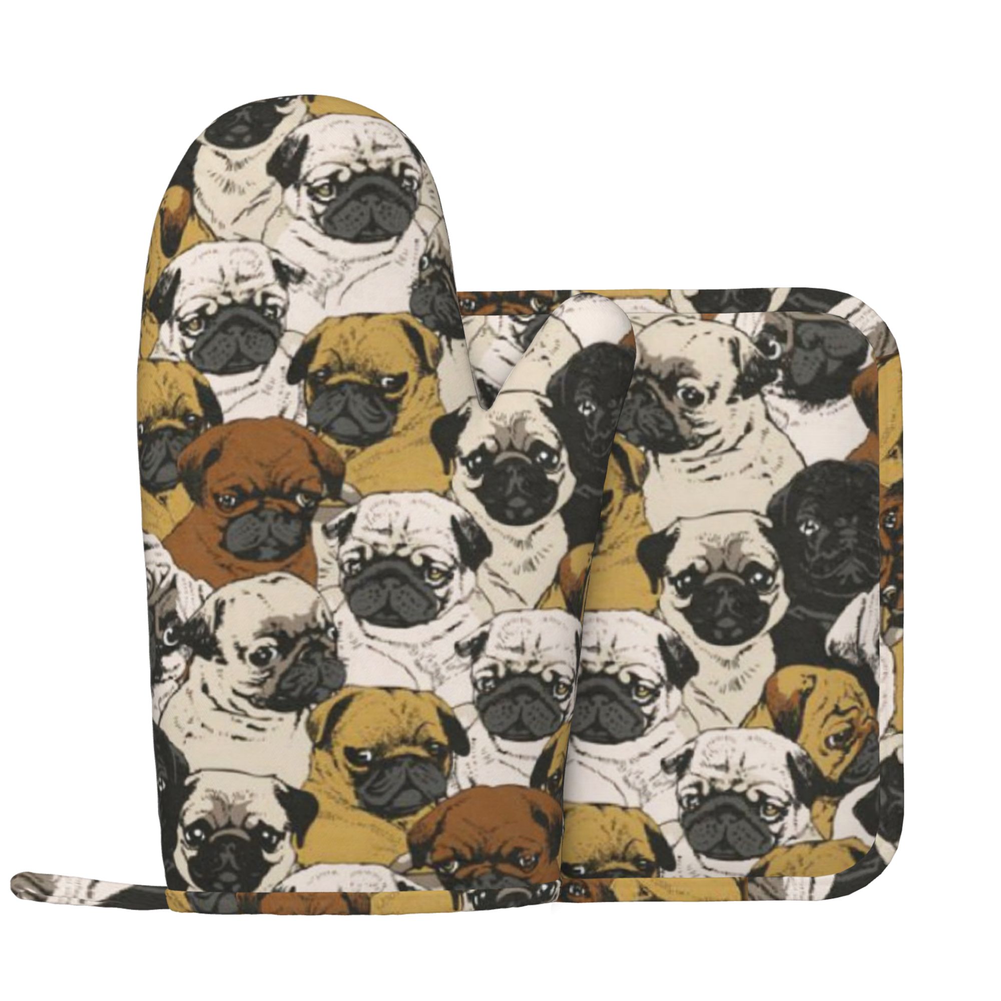 De Pug Oven gloves, pot clamp set, anti slip cooking gloves, kitchen ...