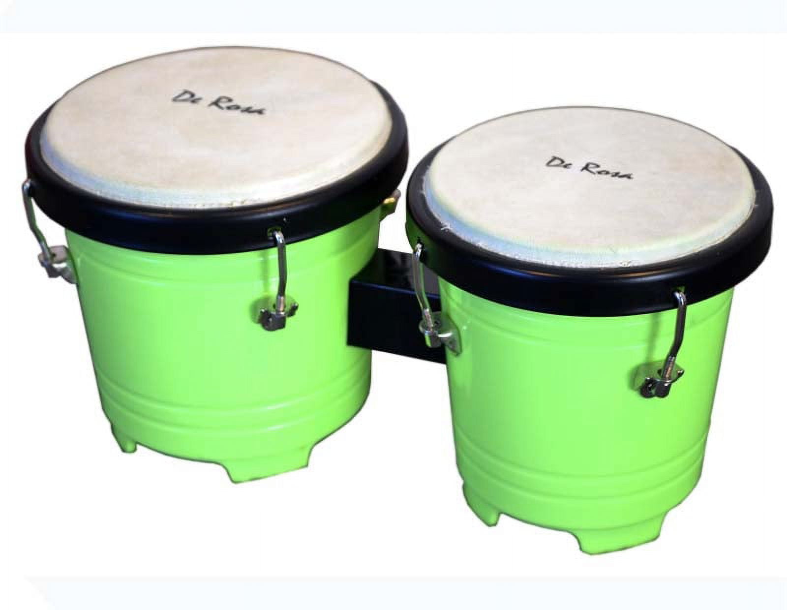 De Rosa Mini Kids 5 inch Junior Plastic Bongos - Tunable Lap Bongo Drum ...