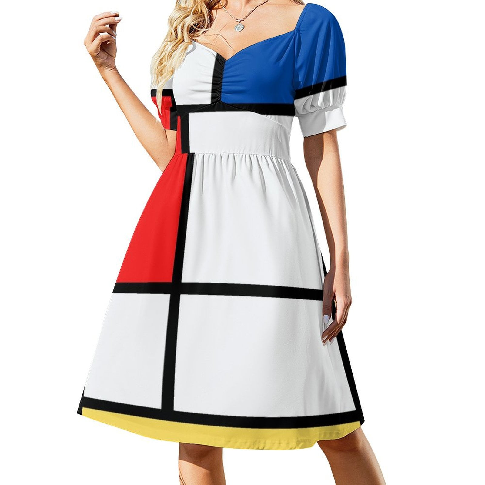 De Stijl 1 (Mondrian Inspired) Modern Bauhaus Abstract Short Sleeved ...