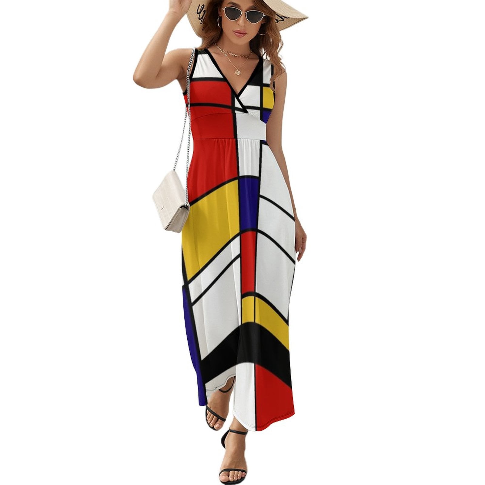 De Stijl #2 (Mondrian Inspired) Sleeveless Dress purple dress Evening ...
