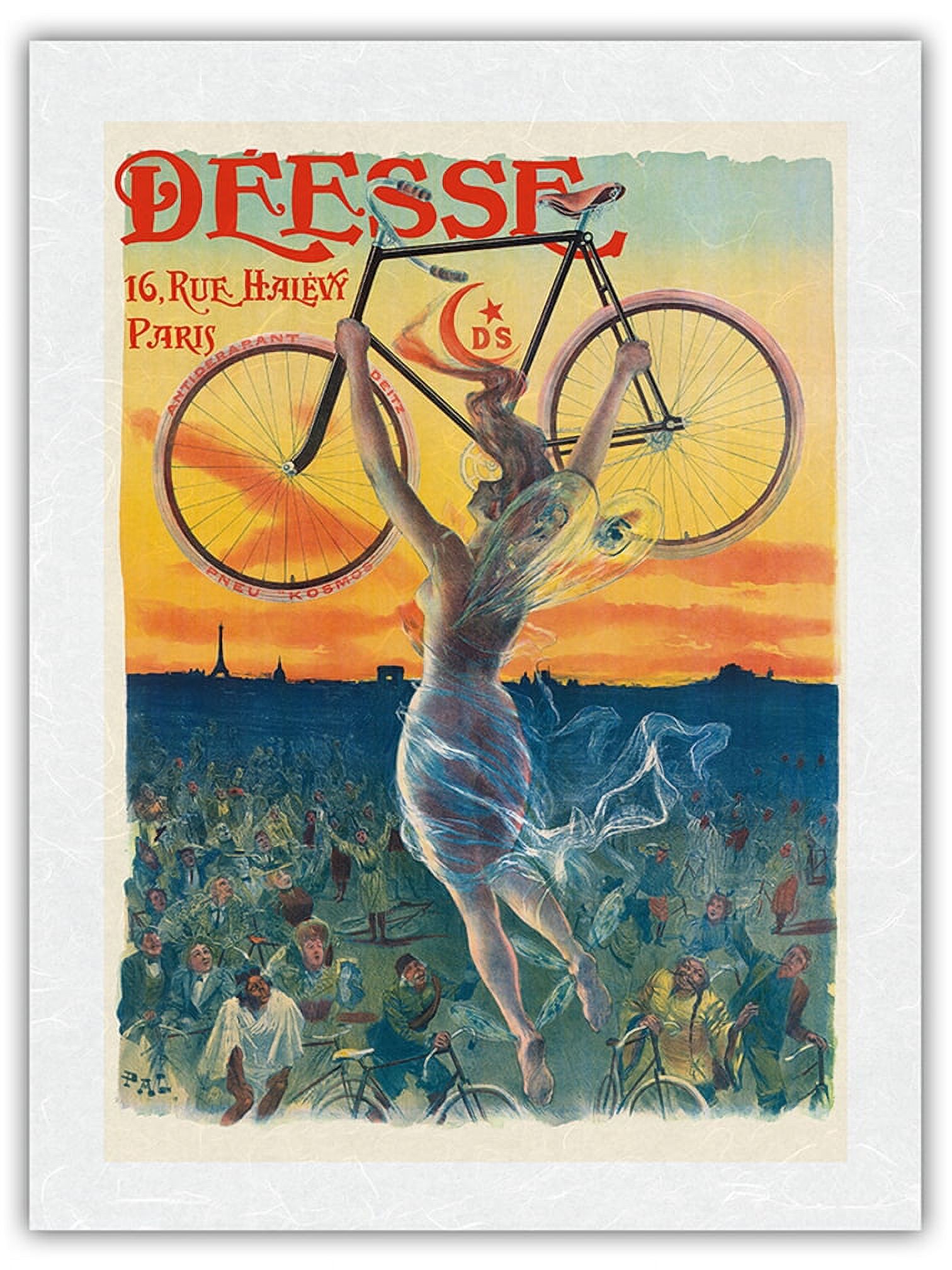 Déesse Bicycles - Paris France - Winged Goddess - Vintage Advertising ...