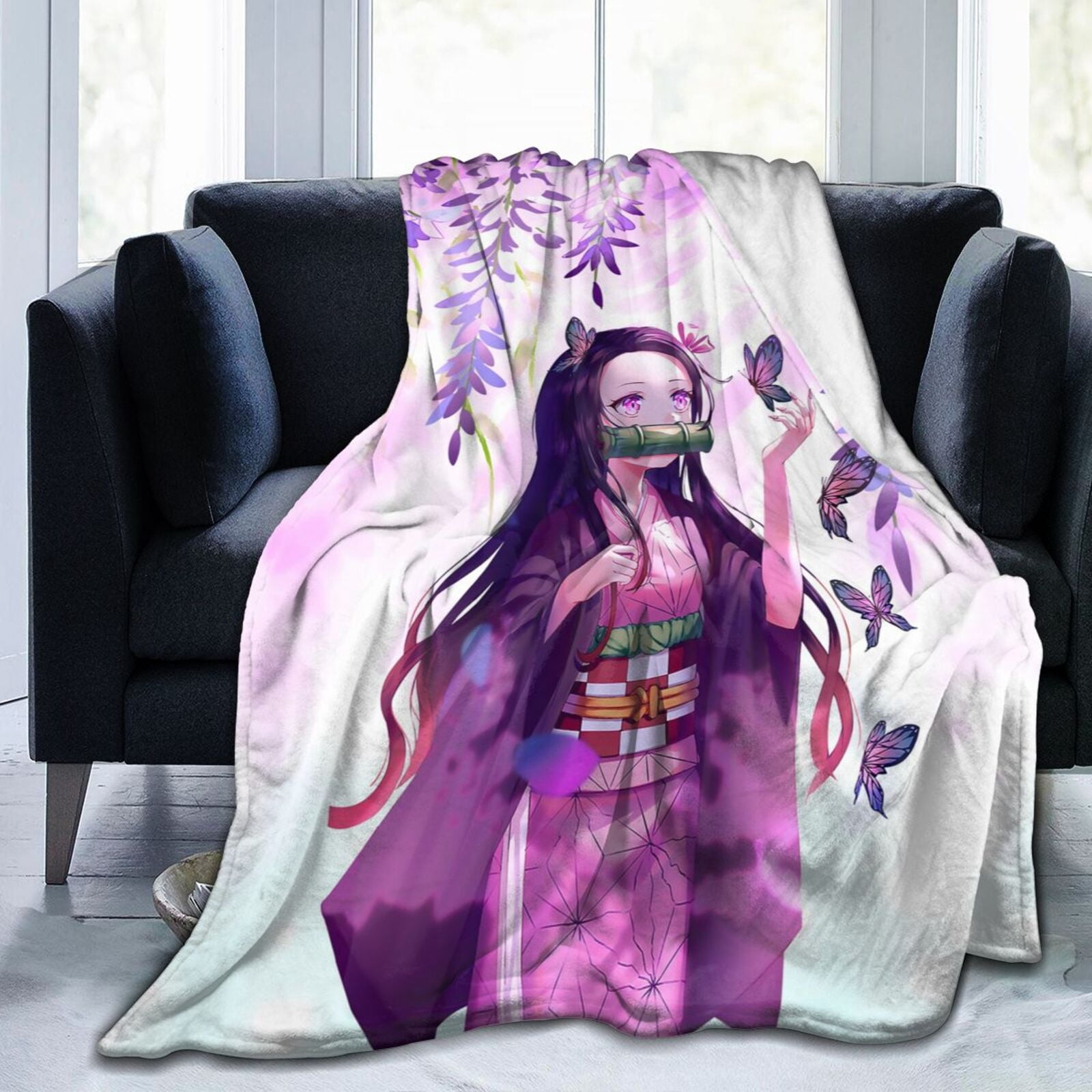 De-mon Sla-yer Blanket Throw Stuff Nez-uko Blankets Merch Warm ...