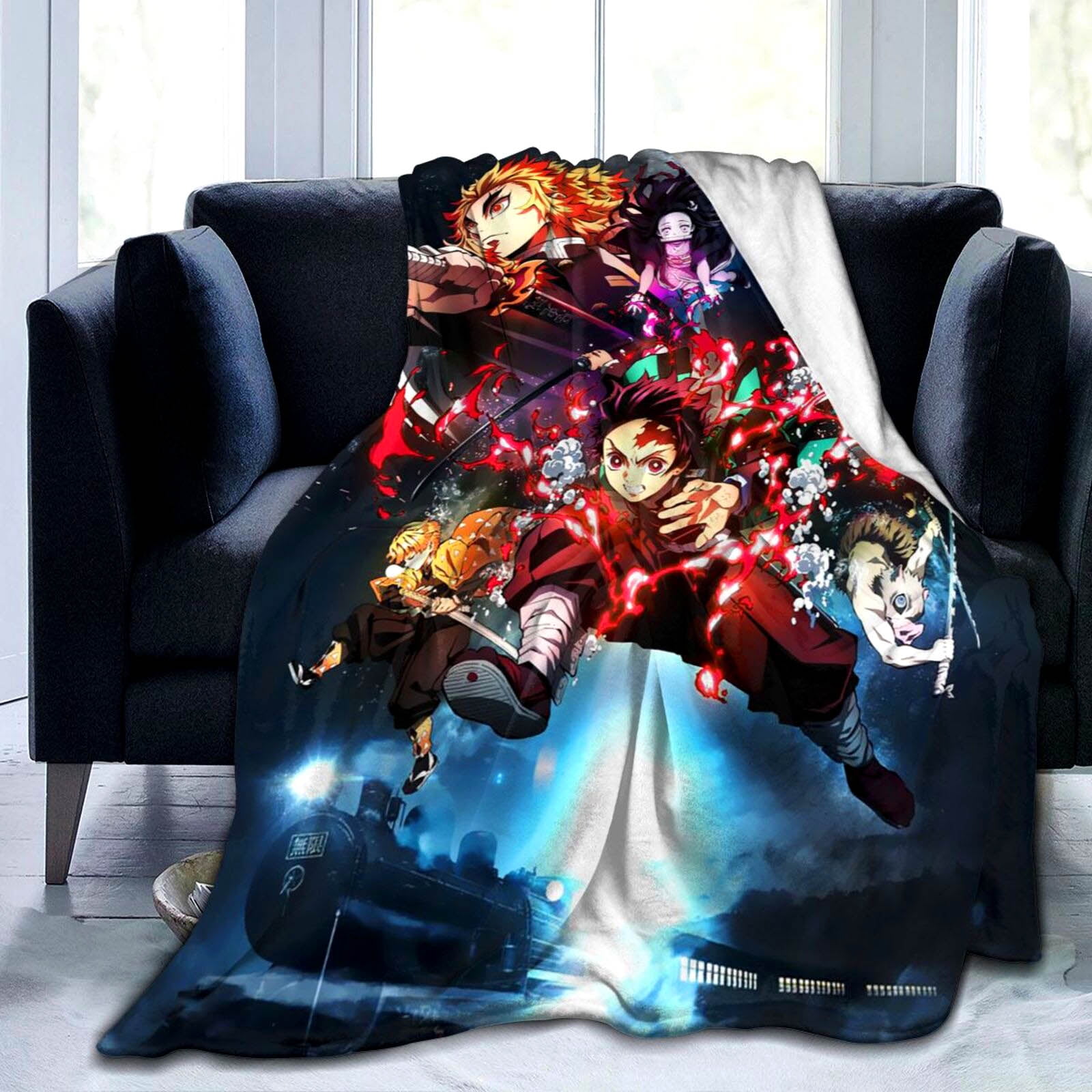 De-mon Sla-yer Blanket Throw Stuff Nez-uko Blankets Merch Warm ...