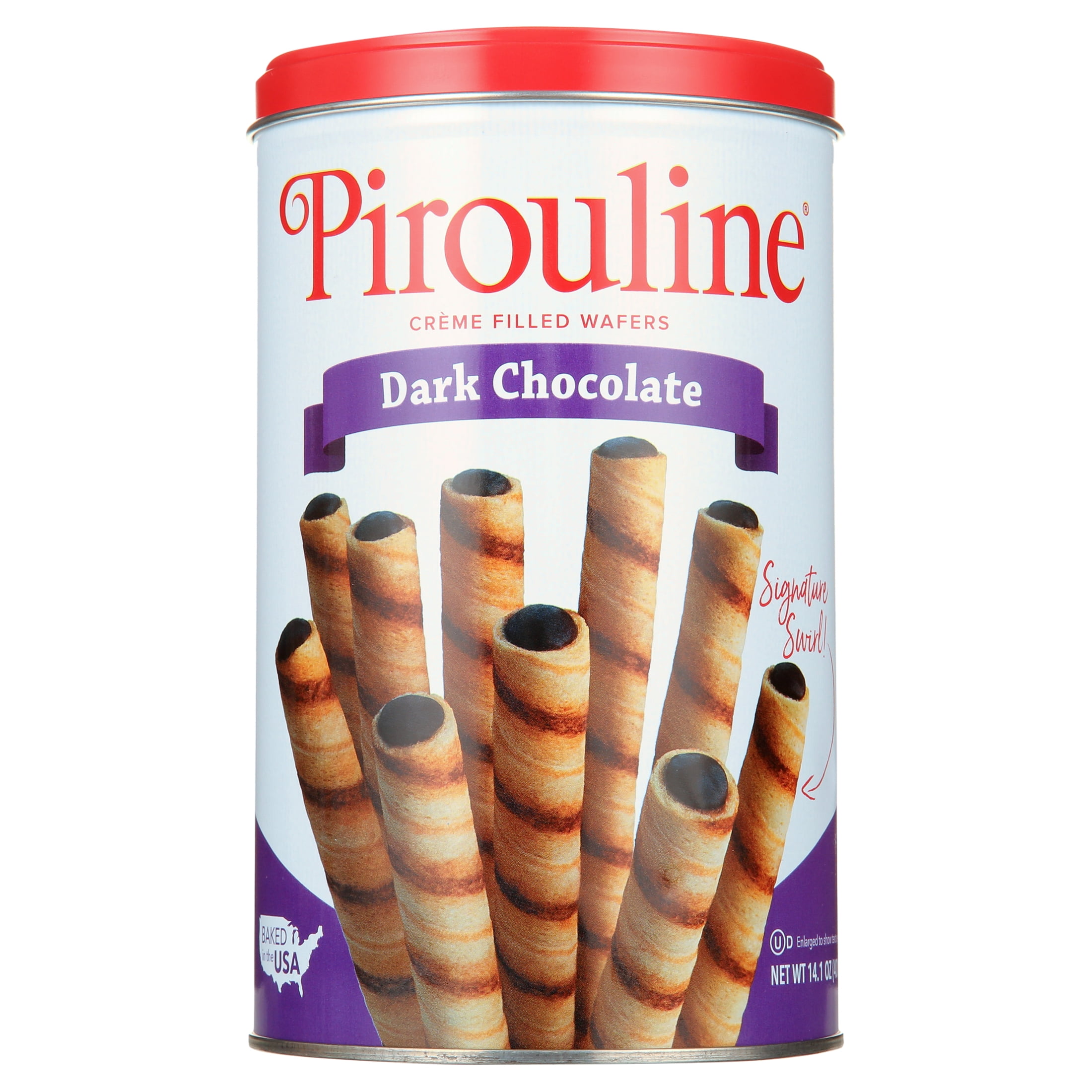 DeBeukelaer Pirouline Dark Chocolate Creme Filled Wafers, 32 Cookies ...