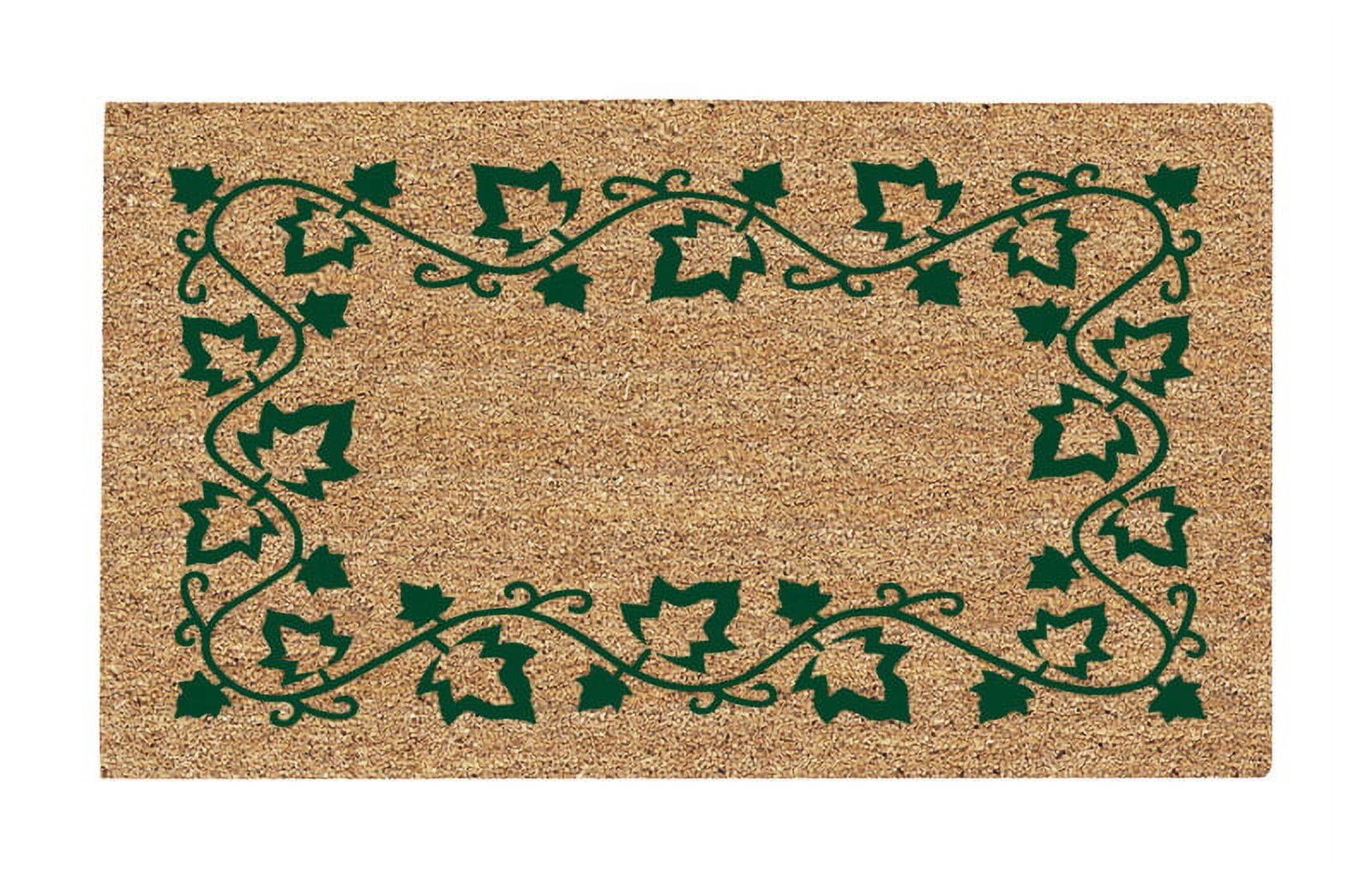 DeCoir 27 in. W X 16 in. L Tan/Green Ivy Border Entrance Mat - Walmart.com