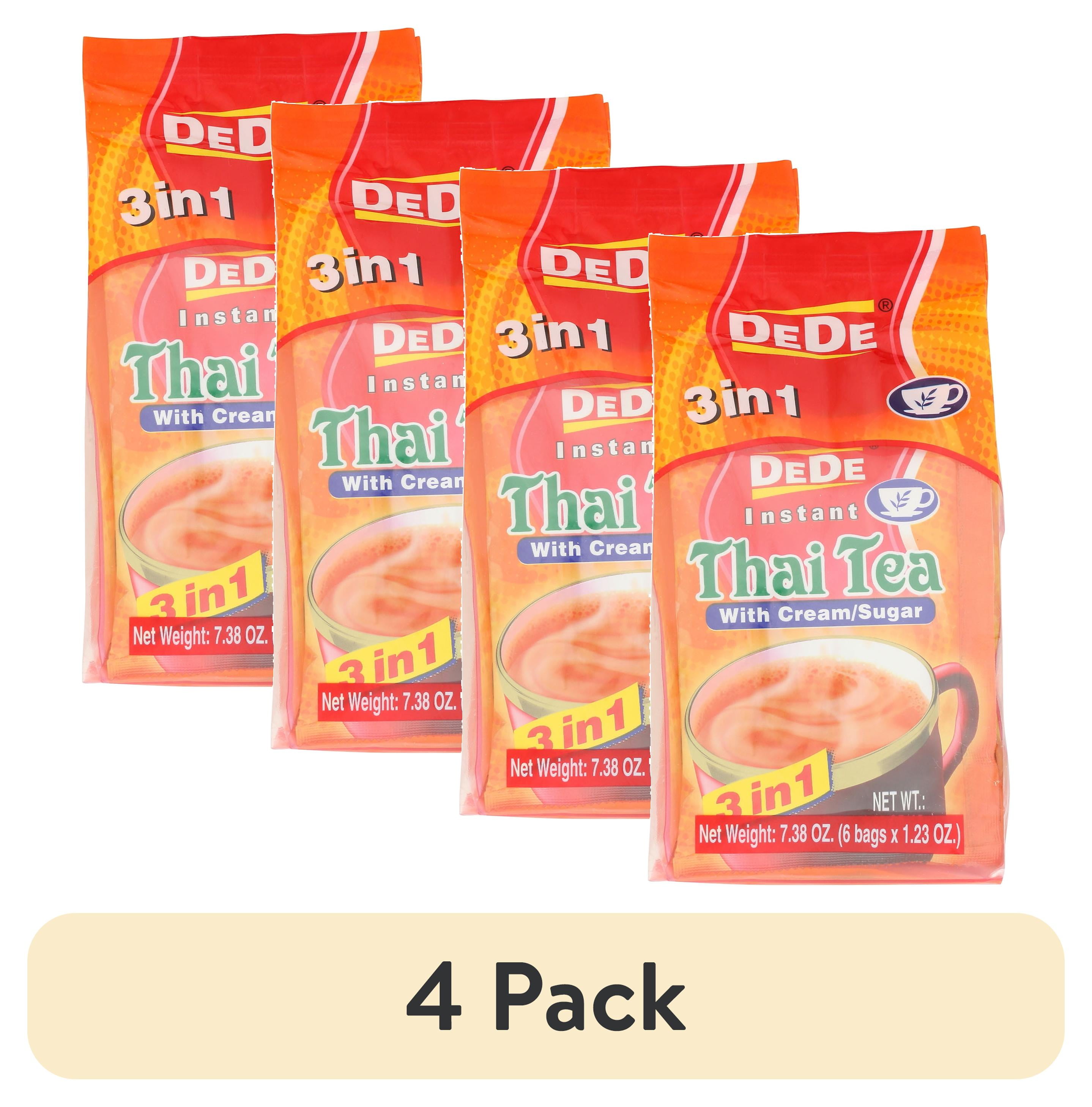 (4 pack) DeDe 3 In 1 Instant Thai Tea Mix With Cream & Sugar, 7.38 oz ...