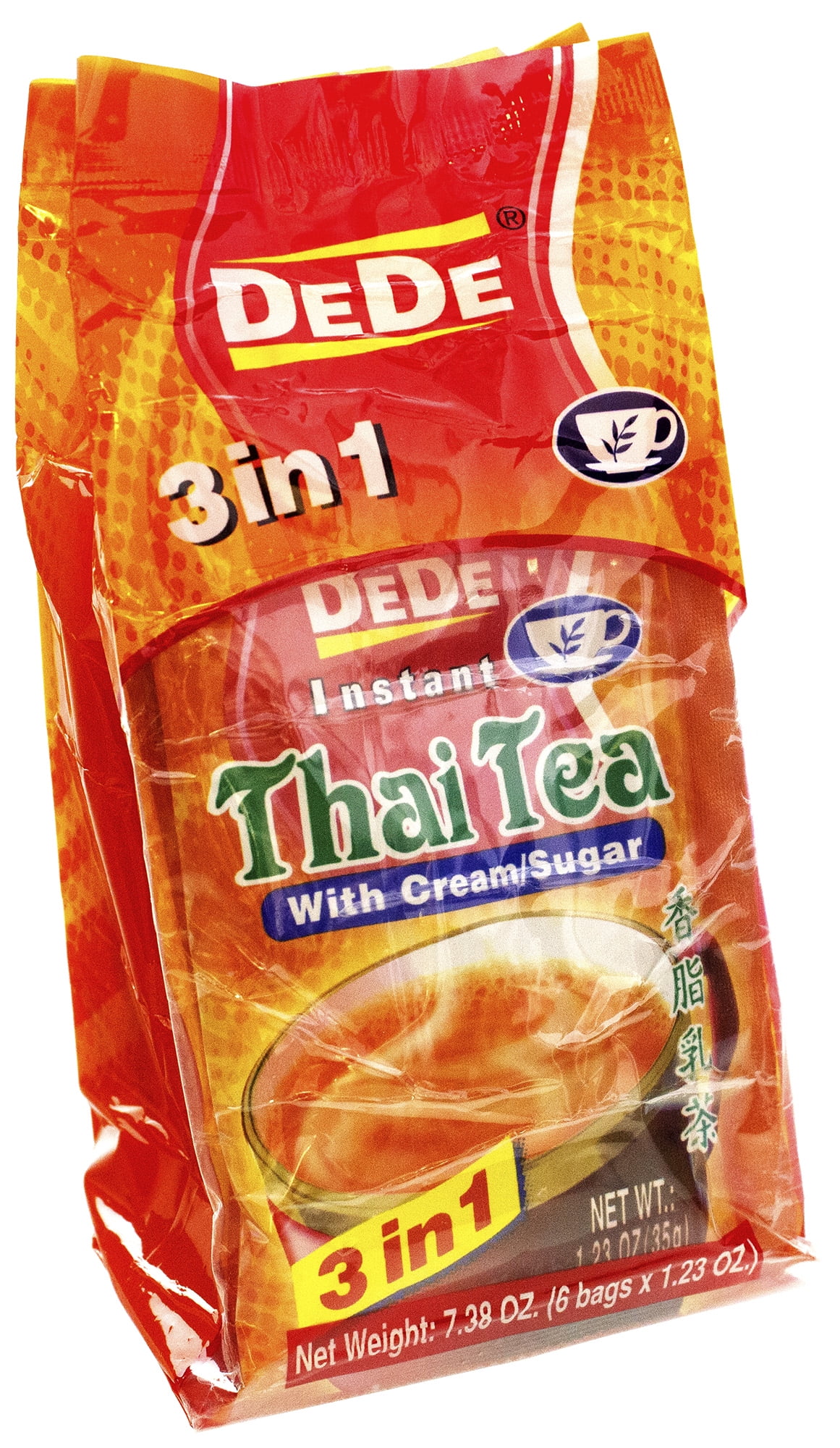 DeDe 3 In 1 Instant Thai Tea Mix With Cream & Sugar, 7.38 oz - Walmart.com