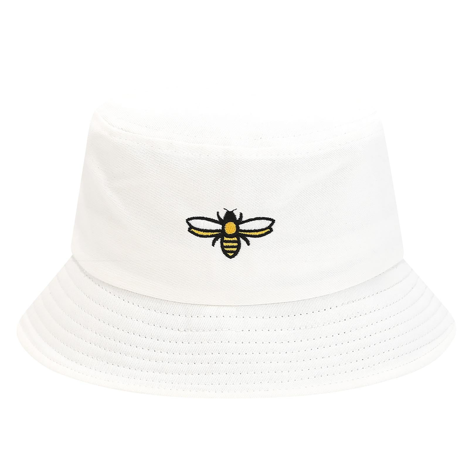 DeHolifer Bucket Hat for Women Men Burt's Bee Embroidered Washed ...