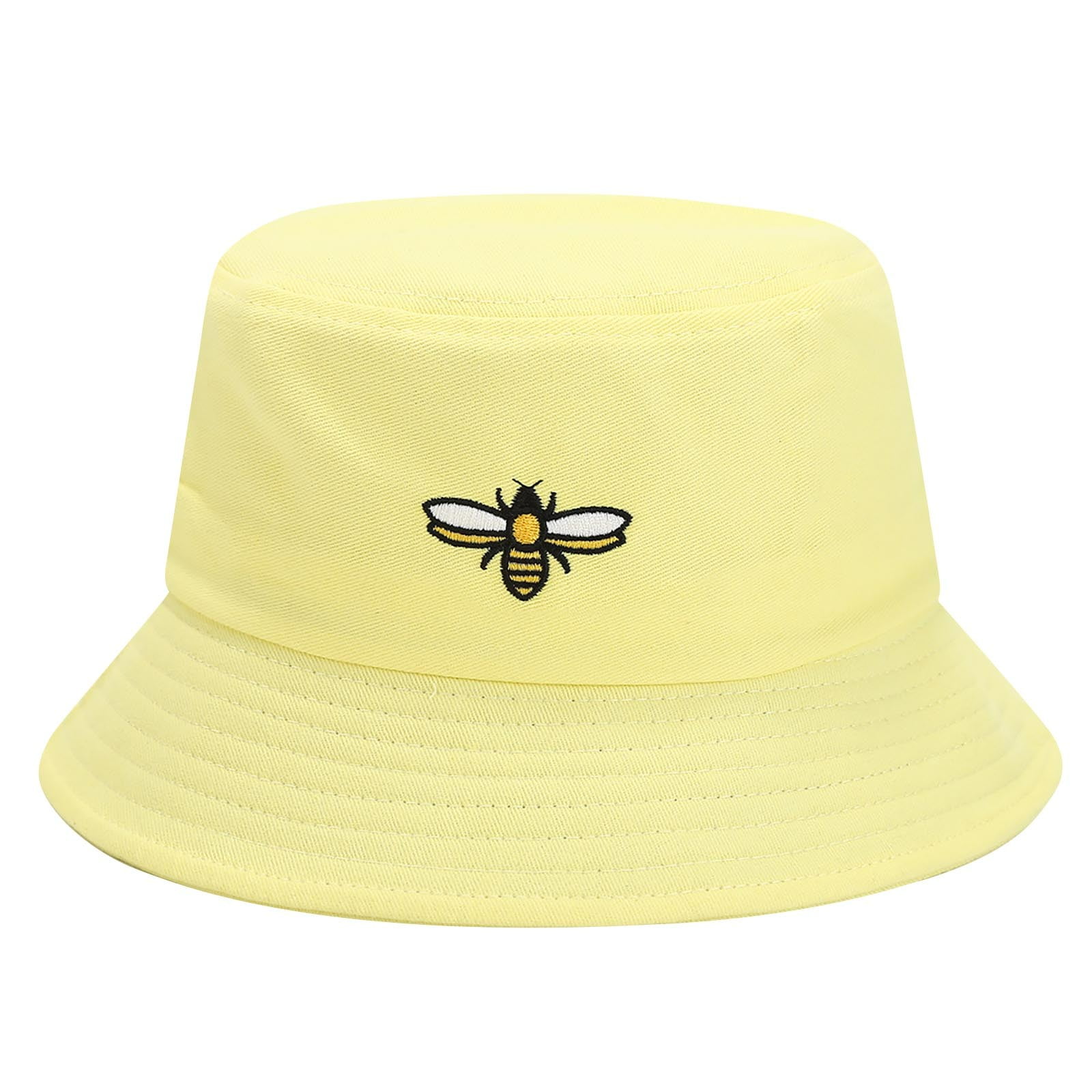 DeHolifer Bucket Hat for Women Men Burt's Bee Embroidered Washed ...