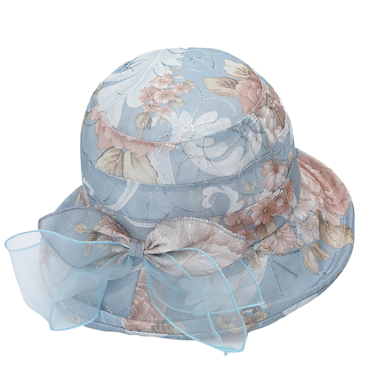 DeHolifer Flower Straw Hat for Women & Girls Summer Sunshade Hat Mesh ...